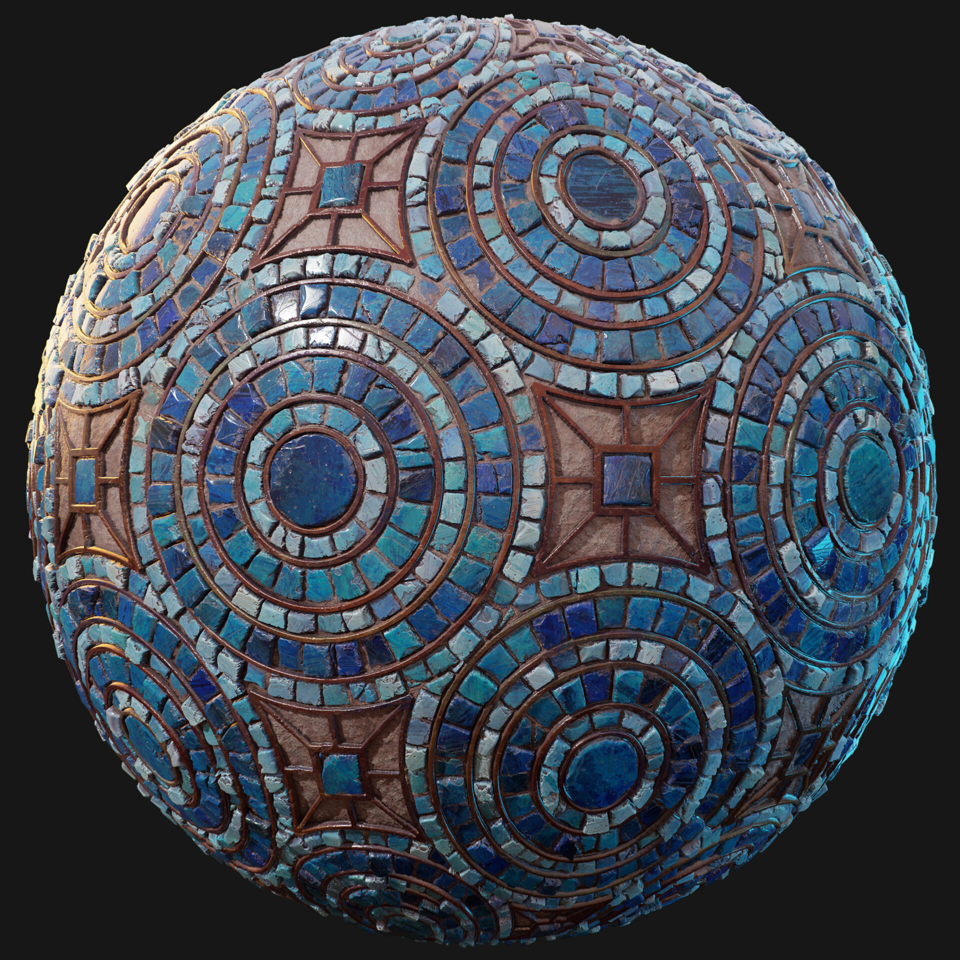 ArtStation - Cobalt glass mosaic material