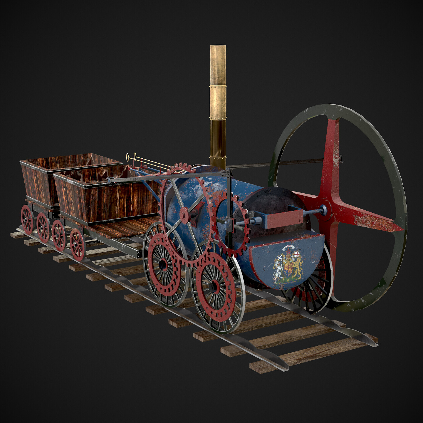 ArtStation - The world's first steam train by Treivik