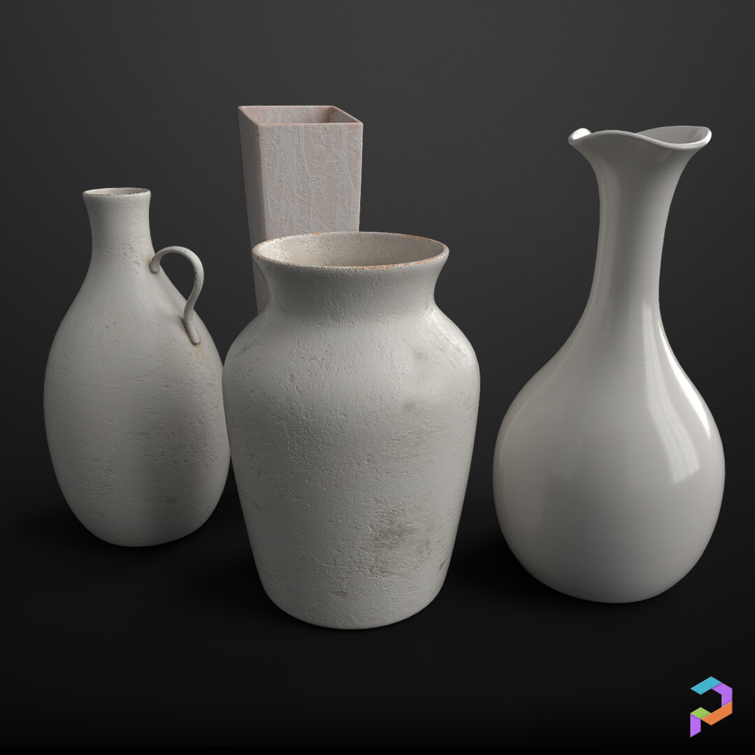 ArtStation - Decorative Vases - Free CC0 Asset