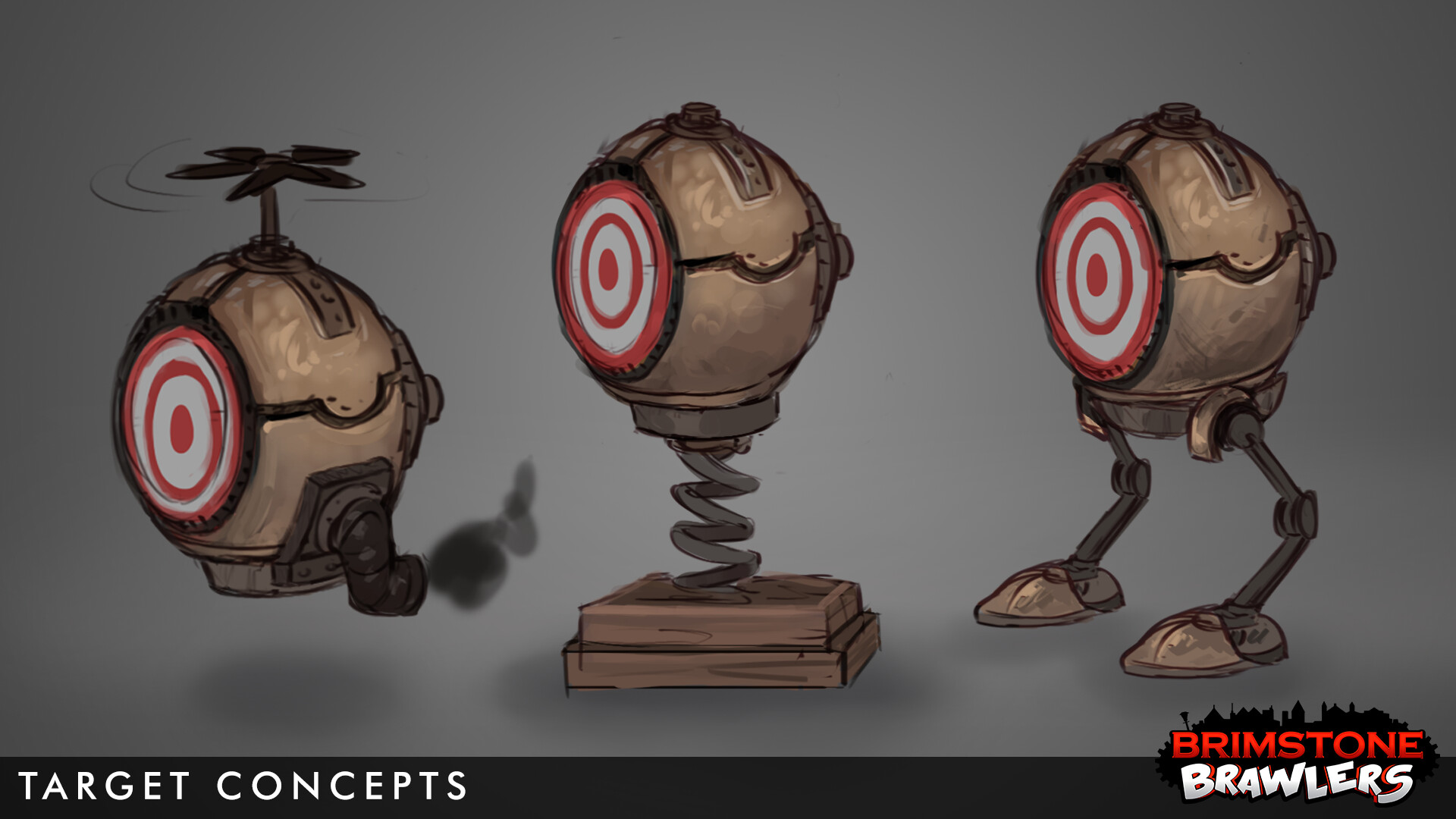 ArtStation - BRIMSTONE BRAWLERS Steam bot concept art