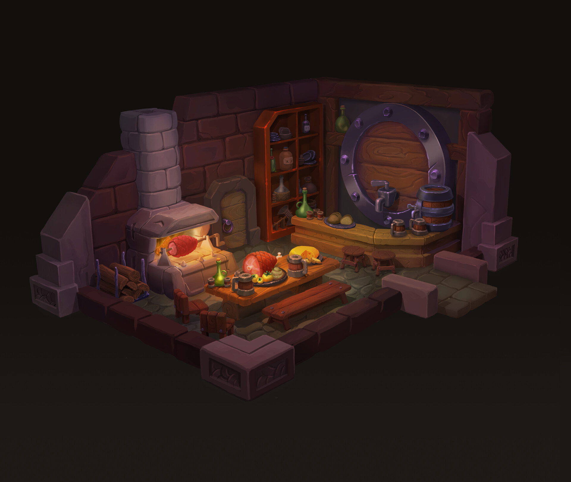 ArtStation - Dwarven tavern interior