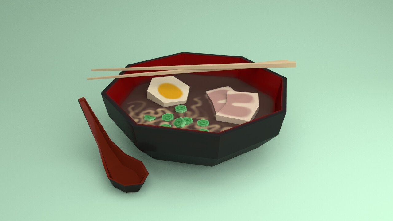 ArtStation - 3D Low poly bowl