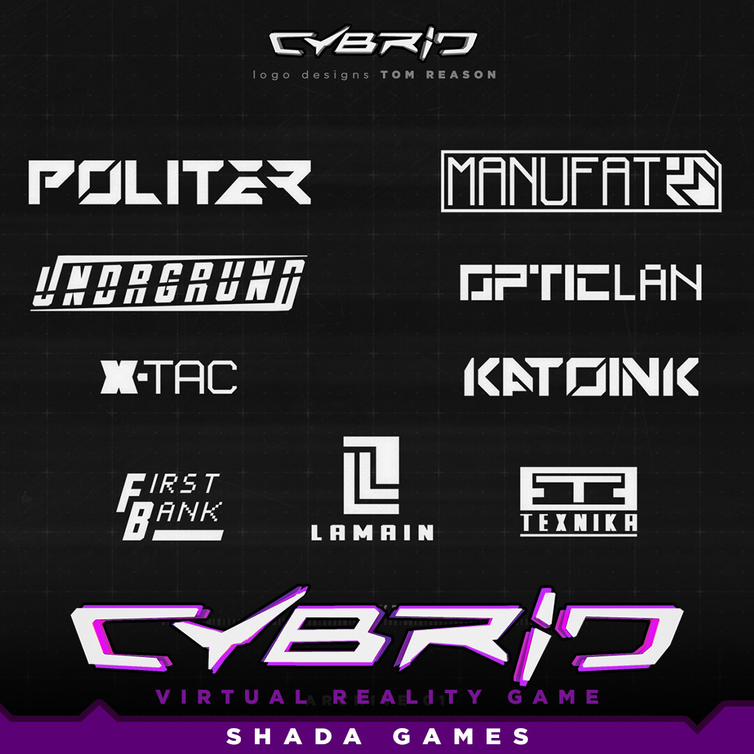 ArtStation - Logo Designs 01 (CYBRID) VR Game