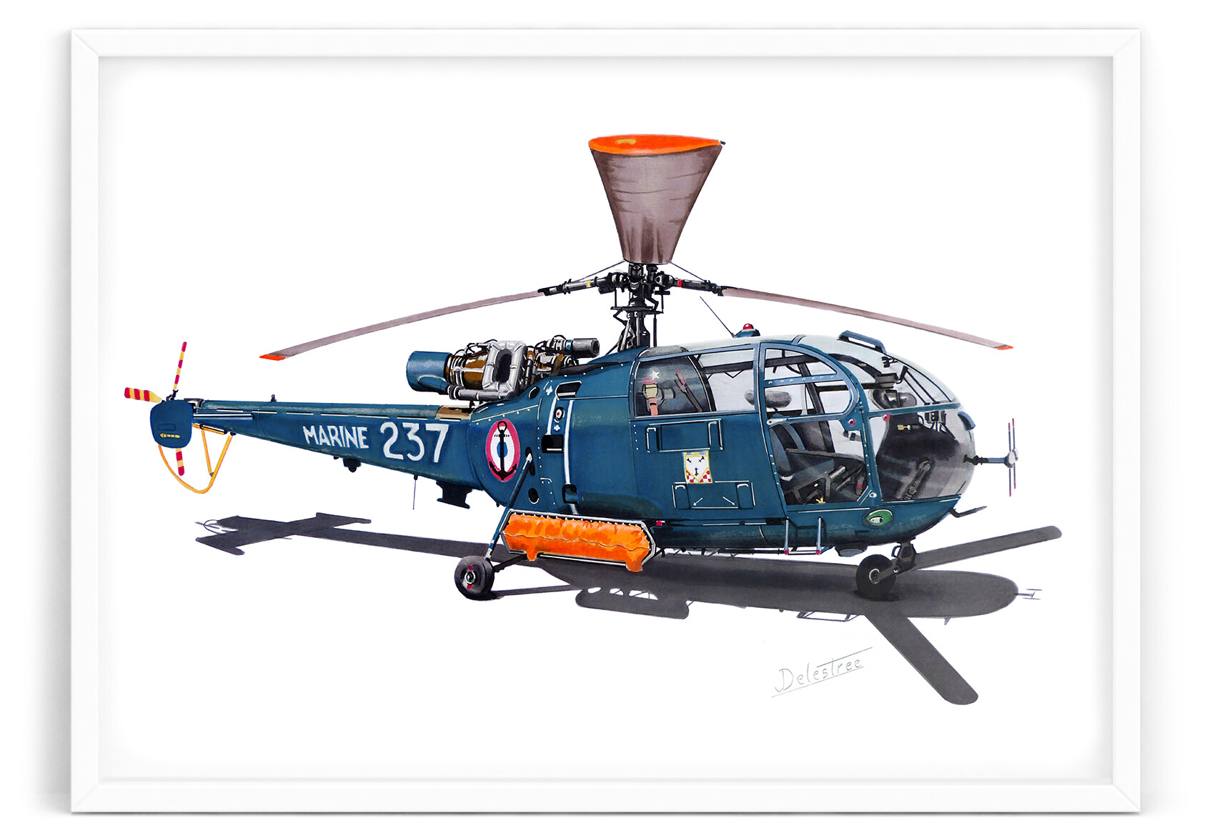 ArtStation - Alouette III Drawing