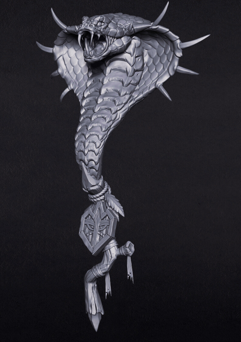 ArtStation - Level 2 Serpent Ward Sculpt