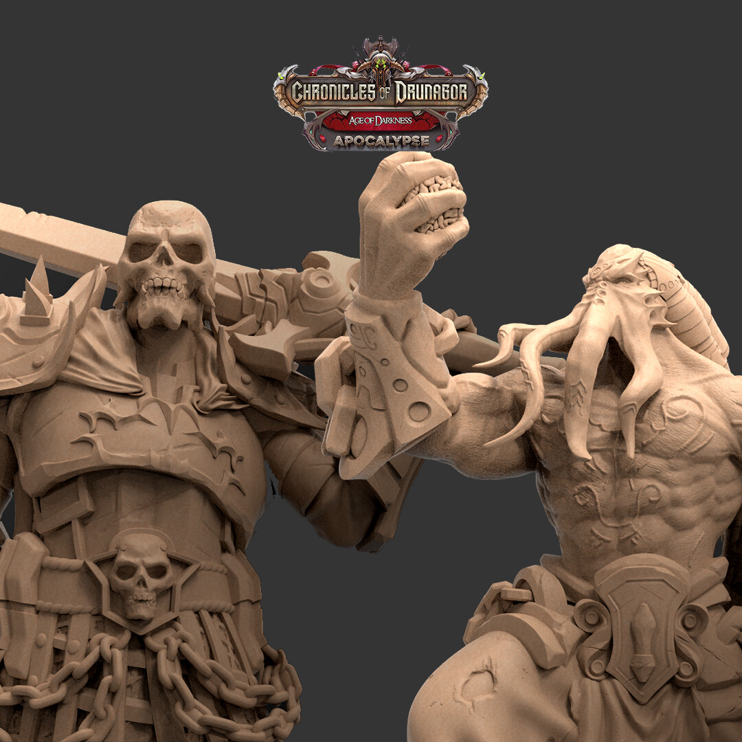 ArtStation - Undead Knight and Dream Titan - Chronicles of Drunagor ...