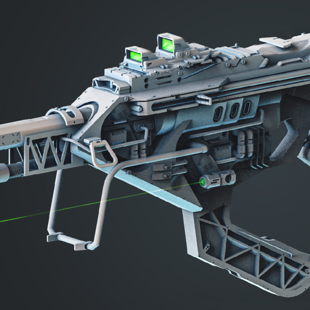 ArtStation - Sub-machine gun concept for battlefield
