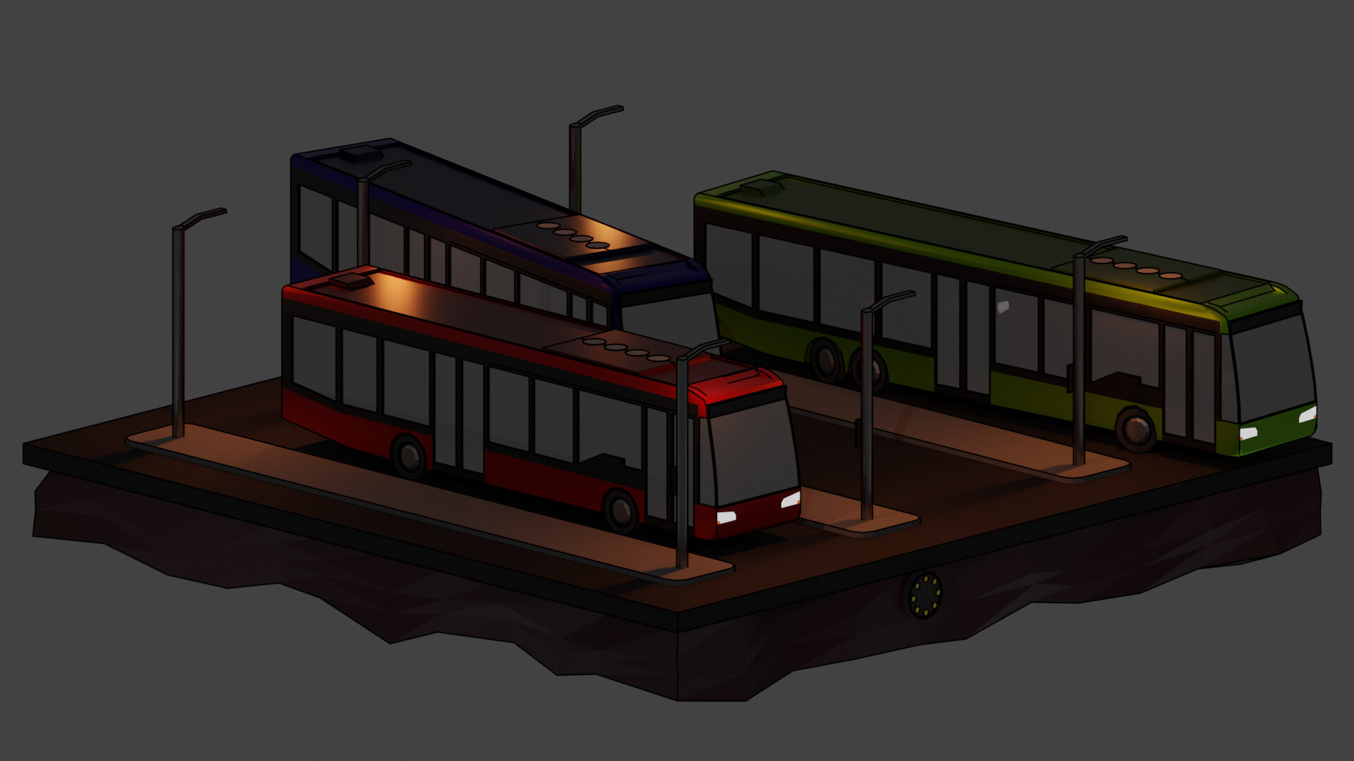 ArtStation - Isometric Bus Station