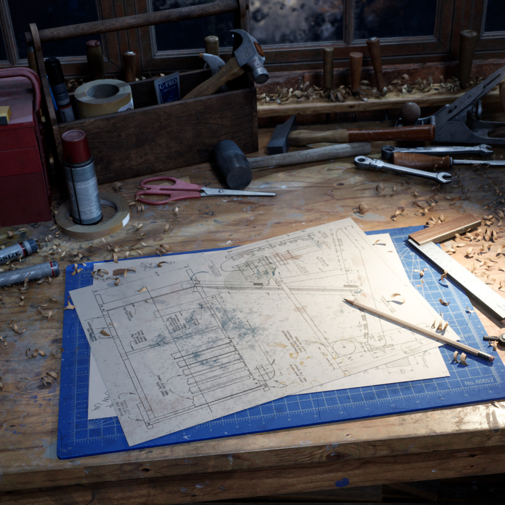 ArtStation - Carpenters Workshop - Rainy Night