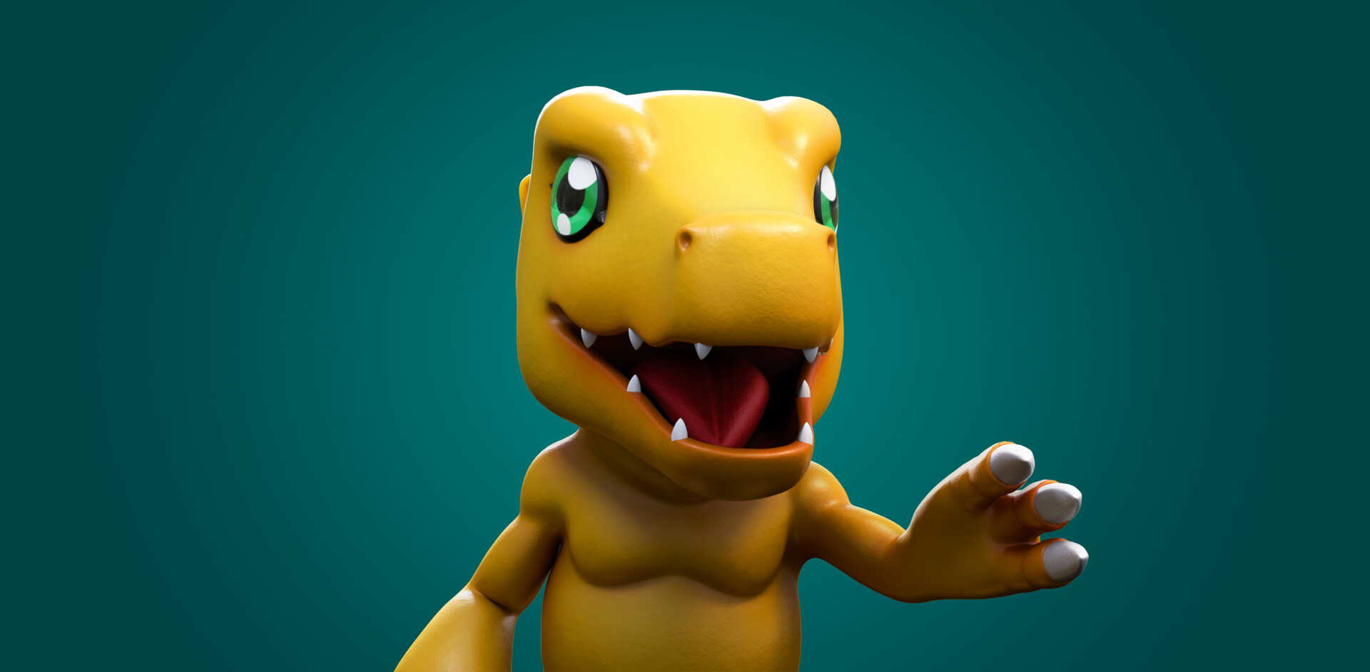 ArtStation - Agumon Character - Modeling and Shading