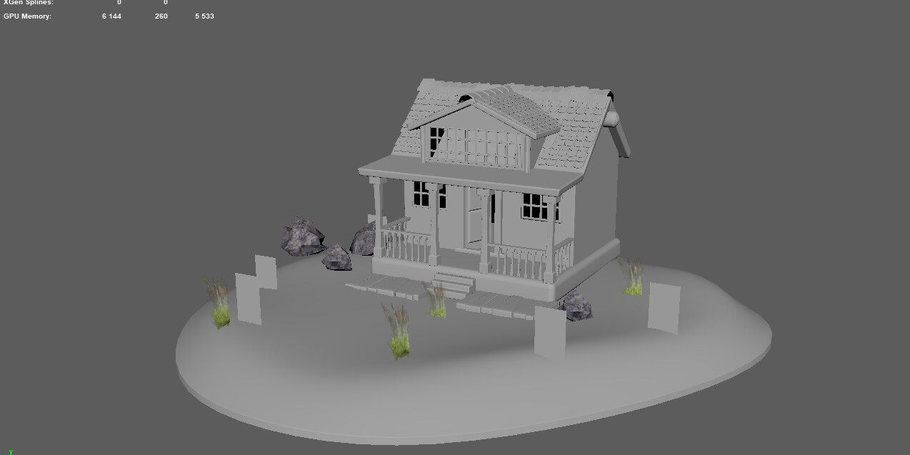 ArtStation - Maya house Modling