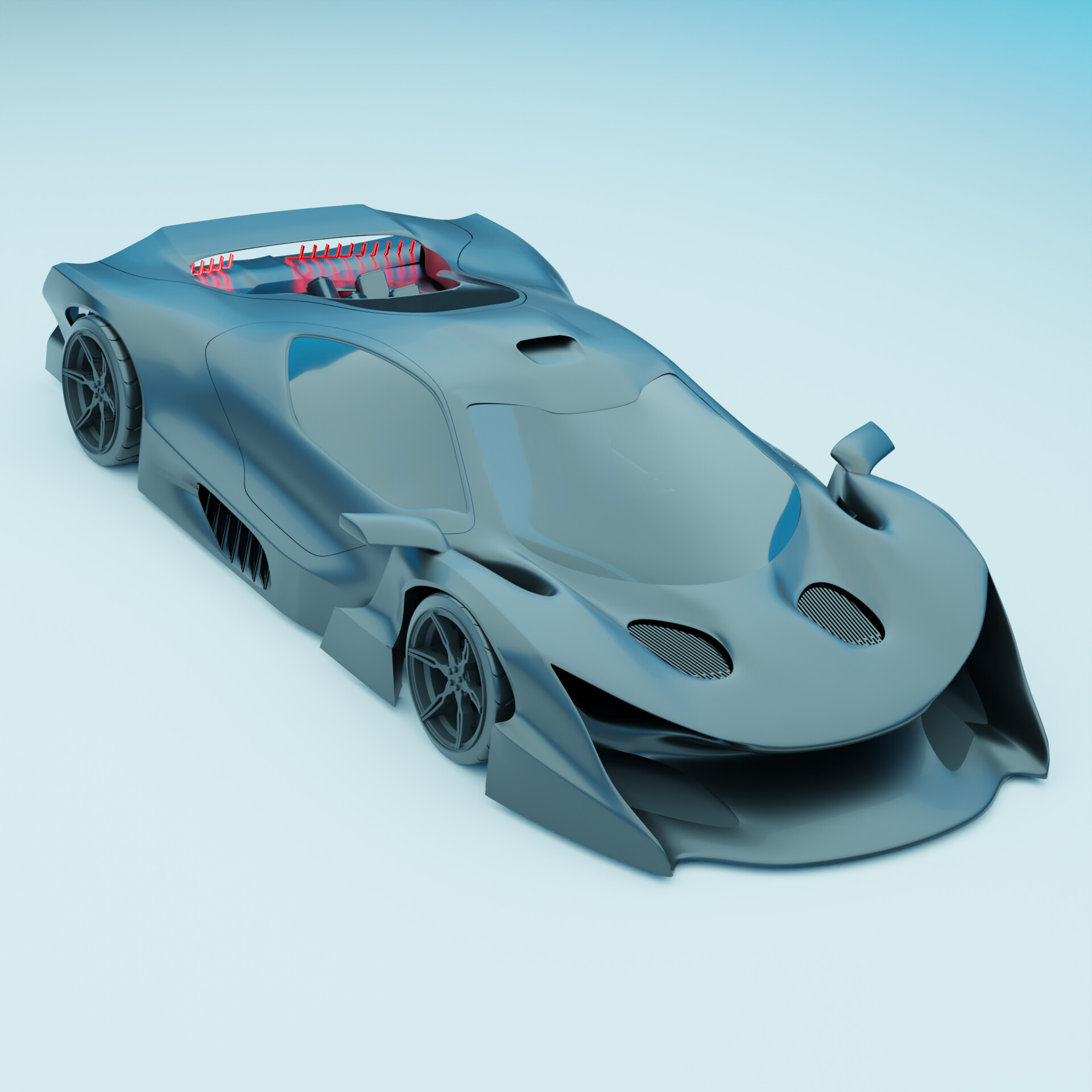 ArtStation - Knight GTR - Mid Engine Supercar Concept