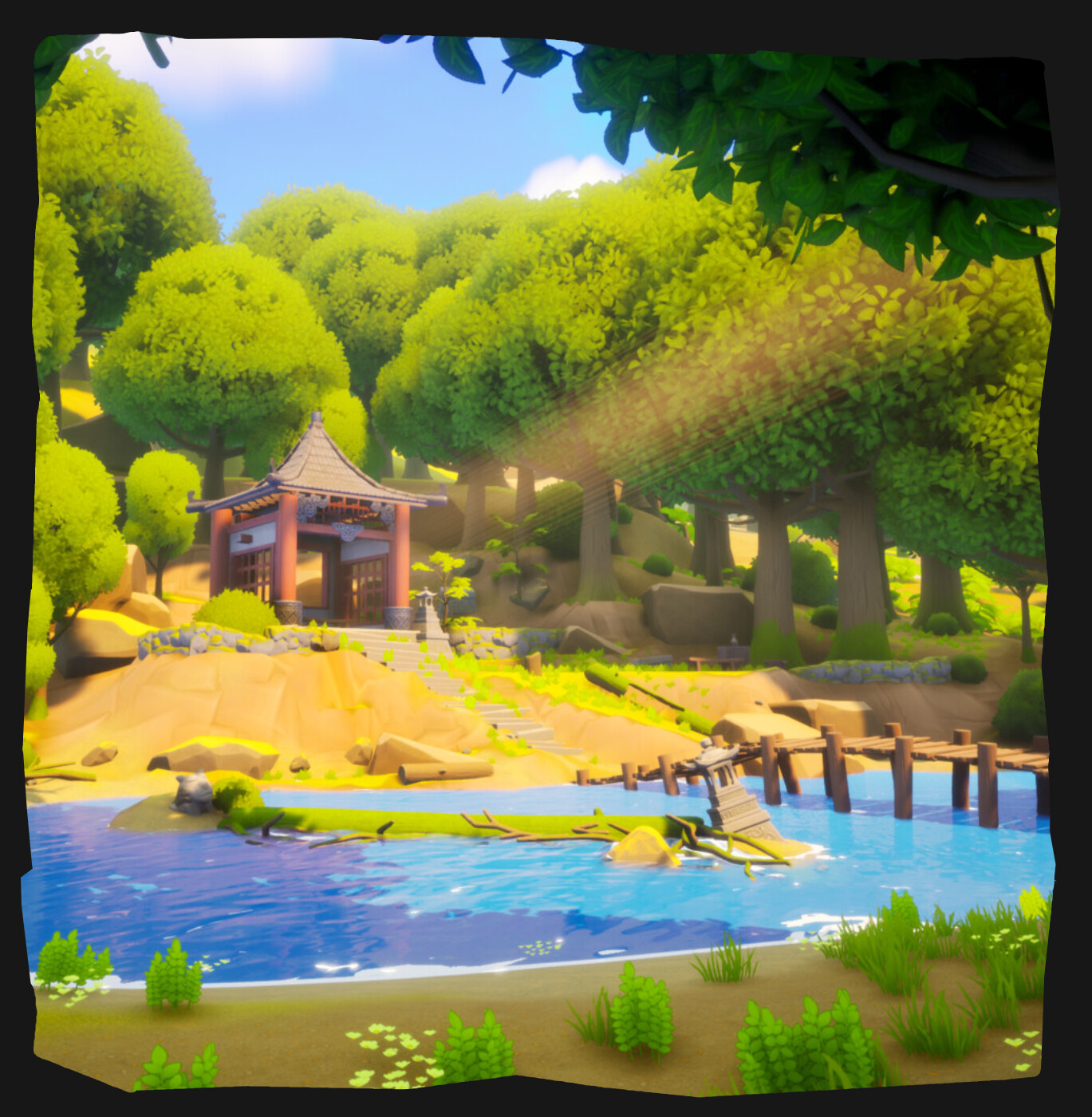 ArtStation - Stylized Forest Shrine - Unreal Engine