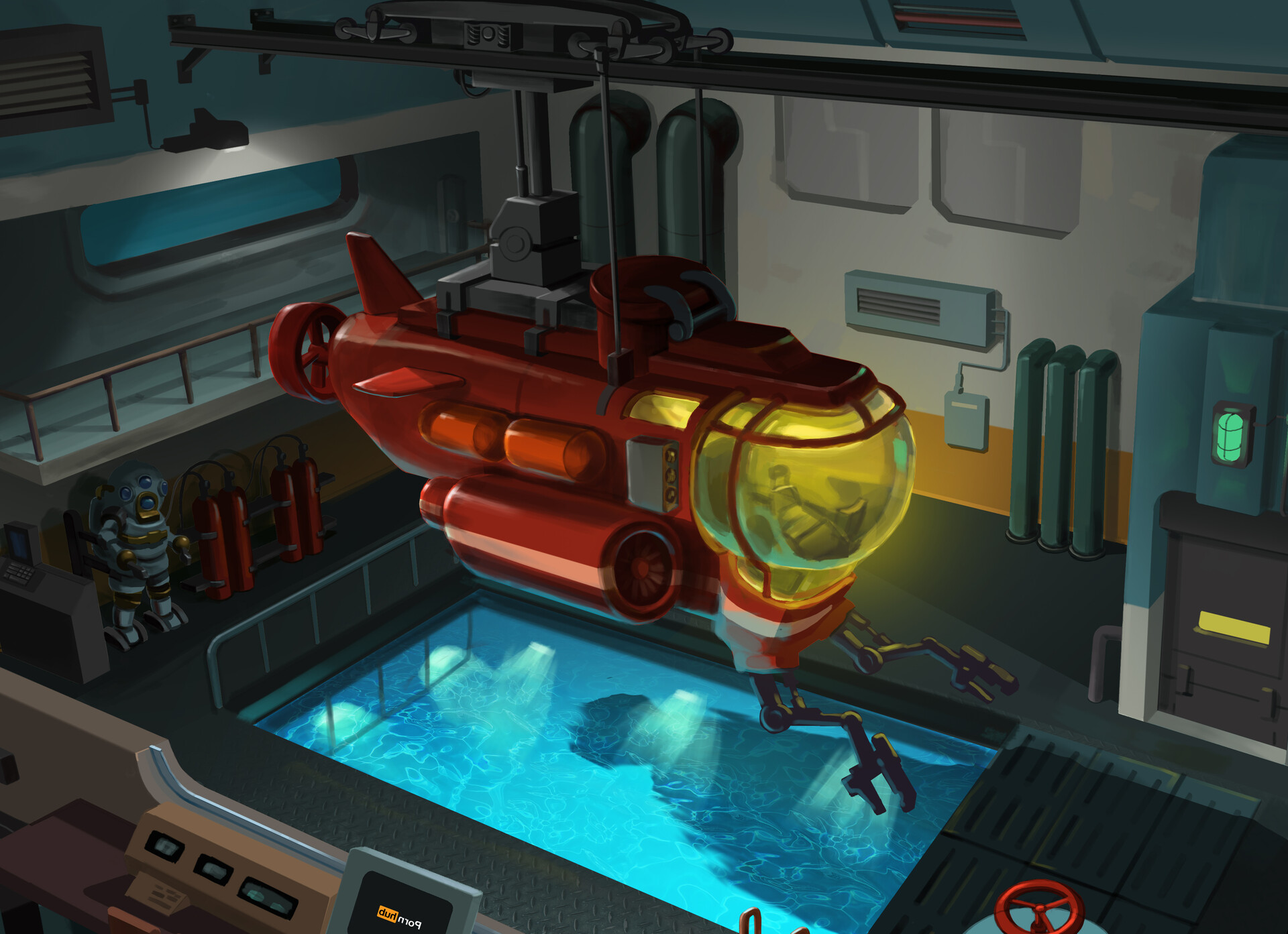 ArtStation - Sea laboratory - interior concept