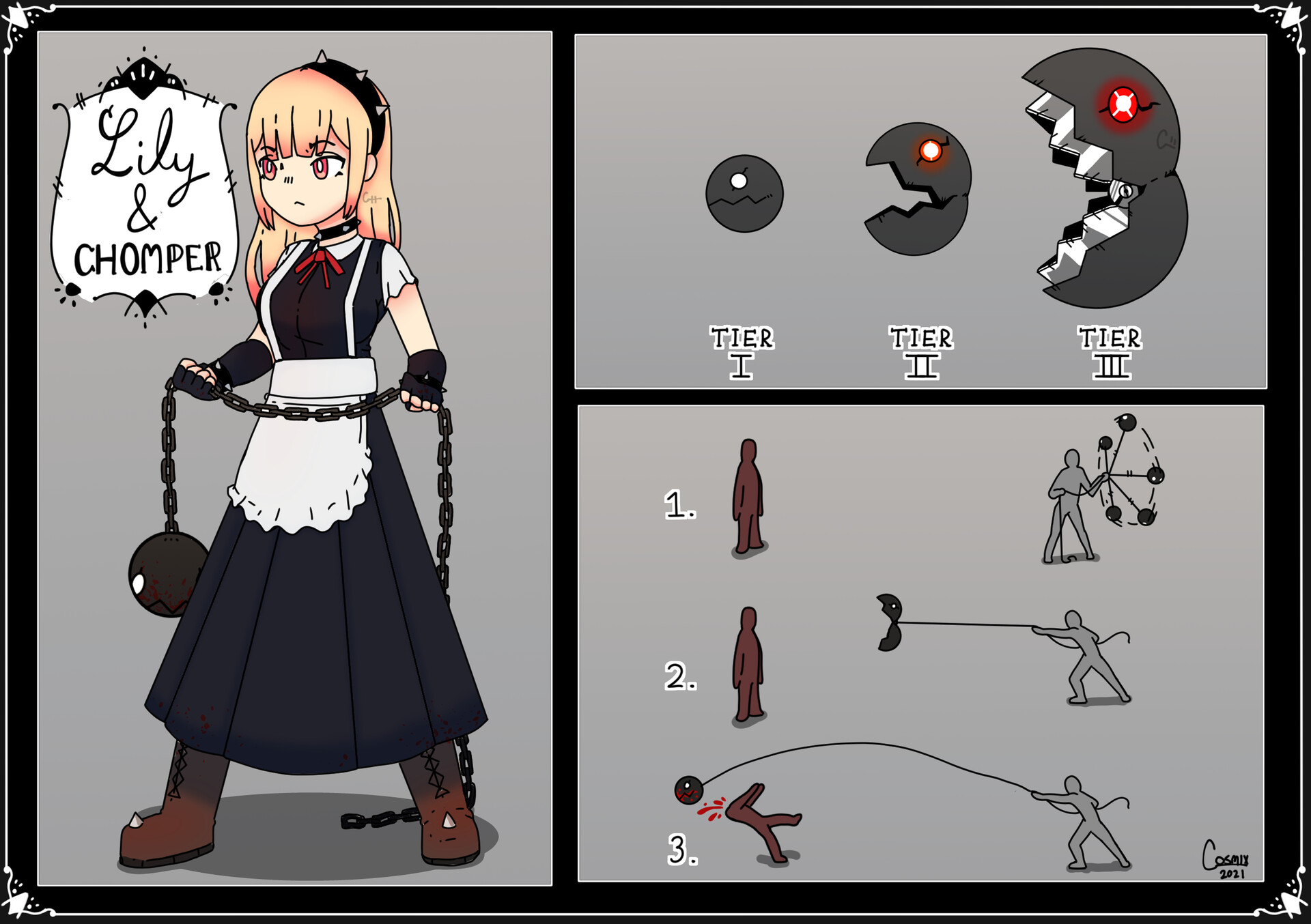 ArtStation - Battle Maid | Lily and Chomper