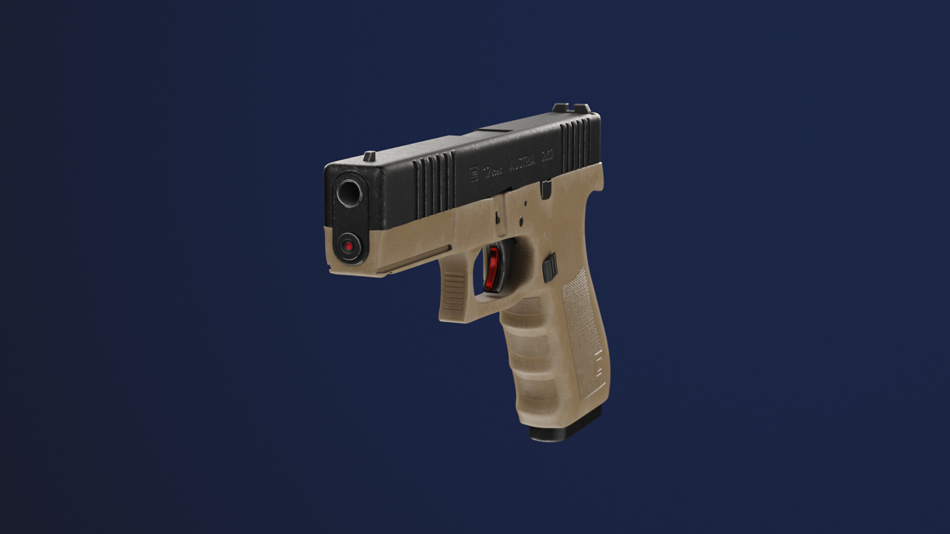 ArtStation - First Weapon model. Glock