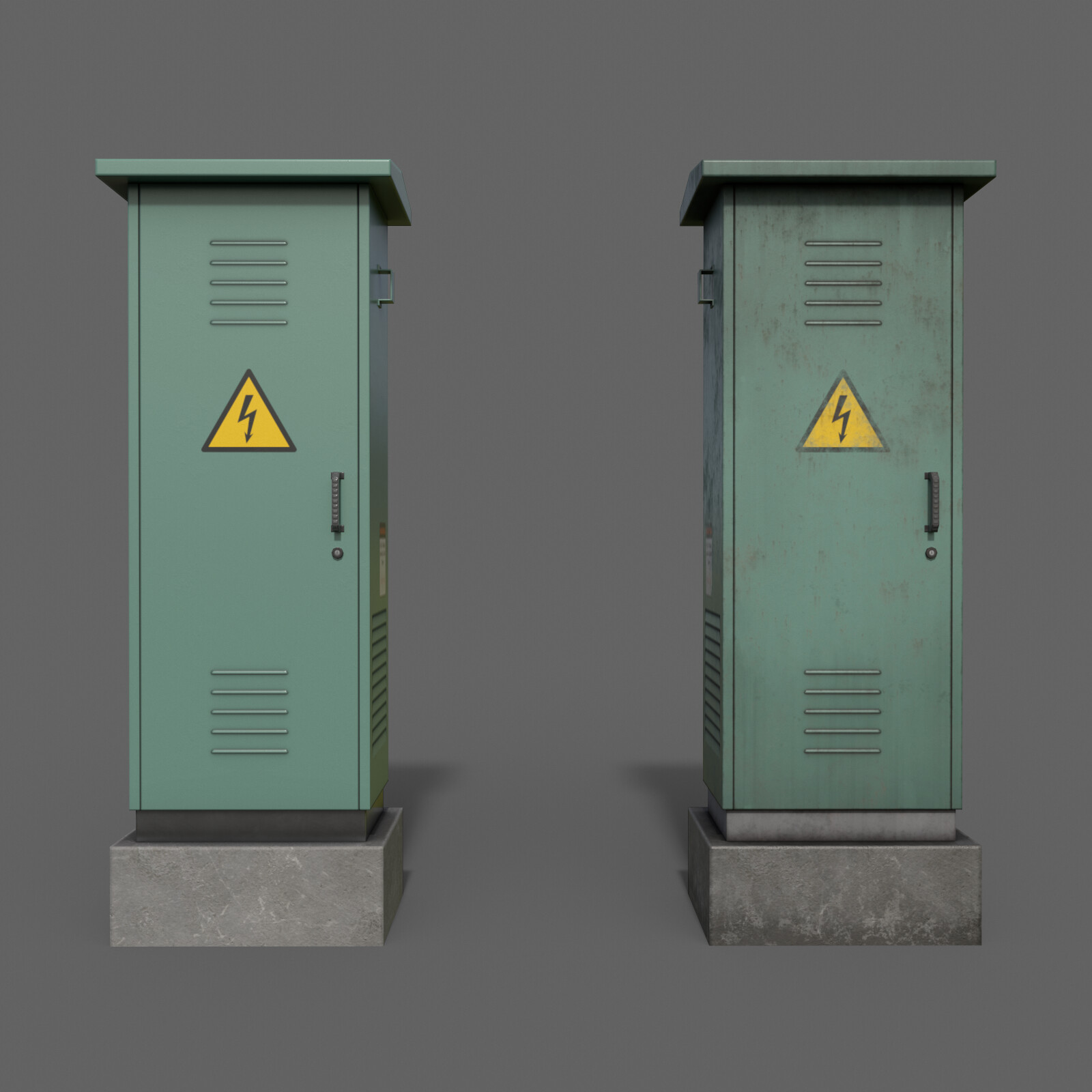 ArtStation - PBR Electric Box (Green) Ver.2