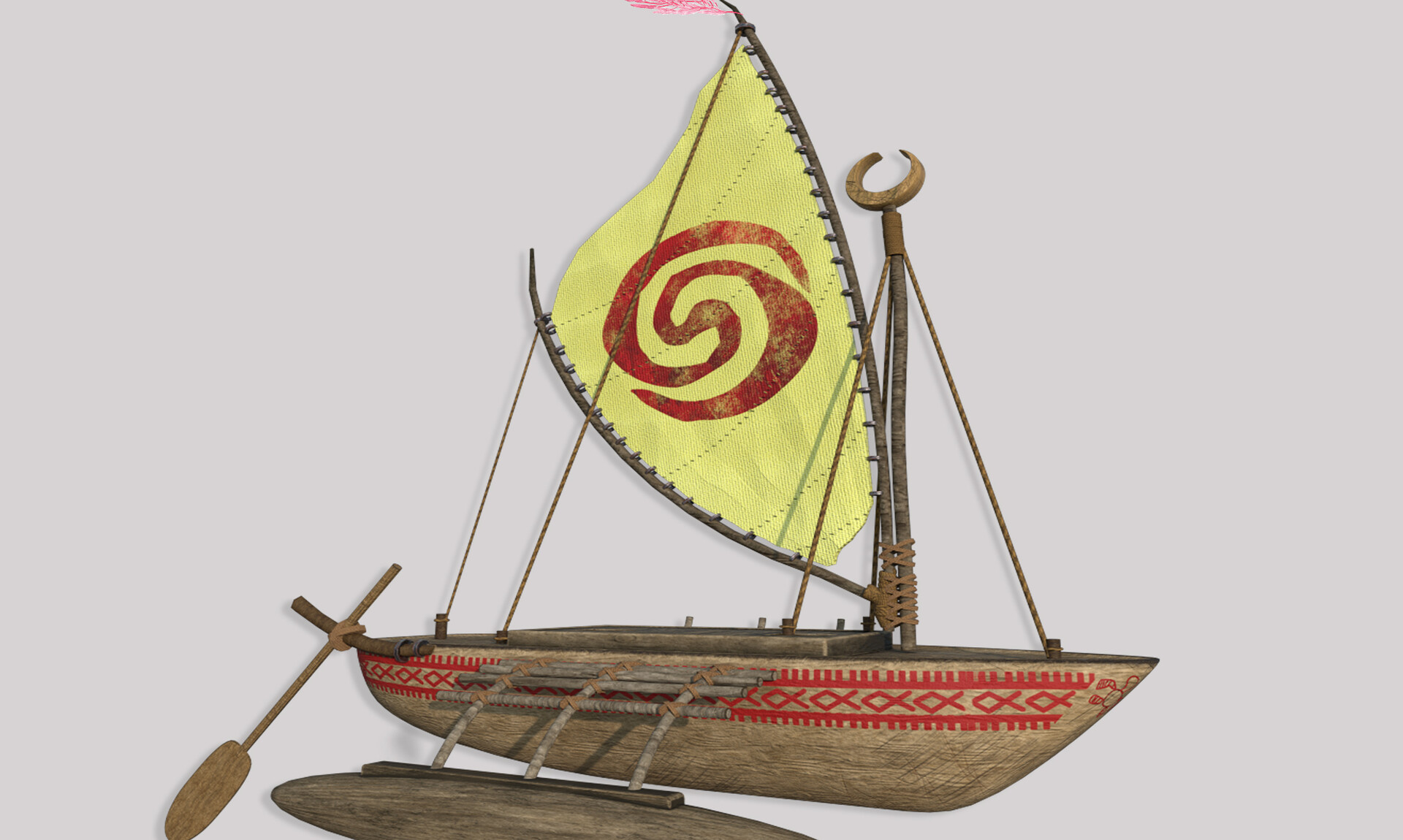ArtStation - Moana's Outrigger Canoe.