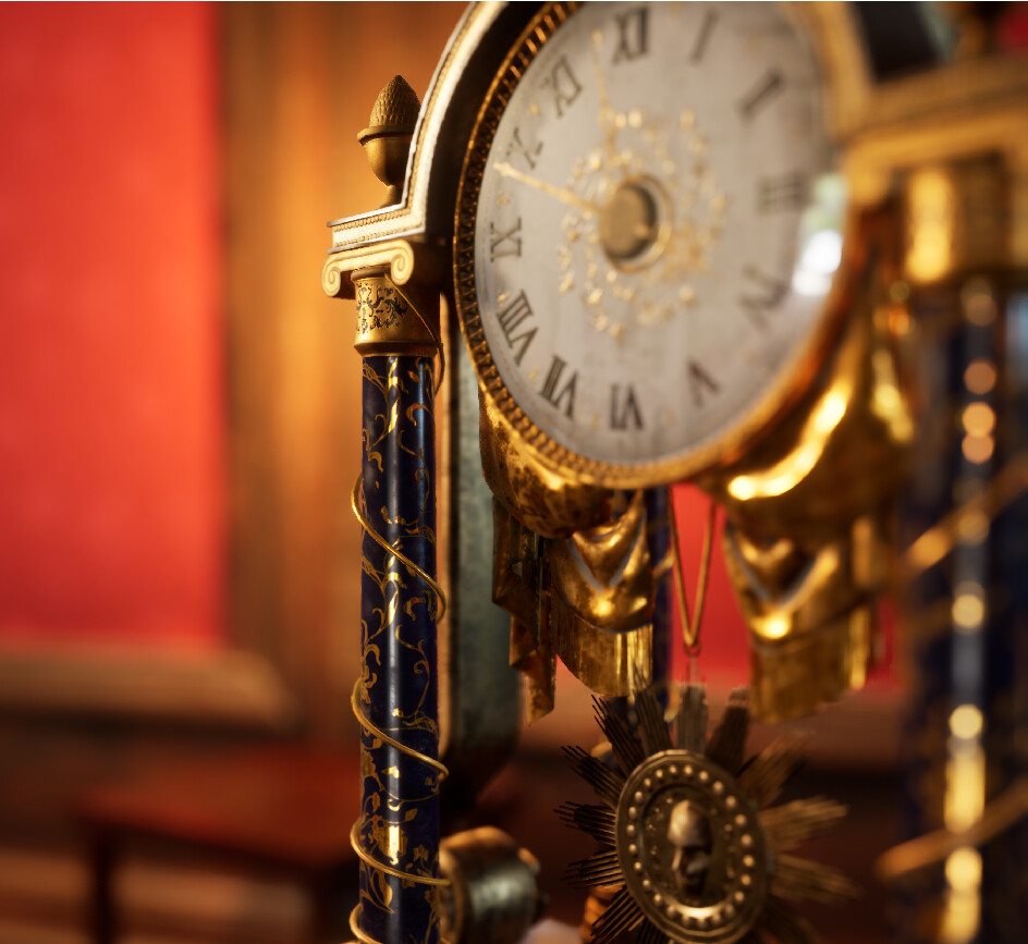 ArtStation - French Baroque Antique Clock