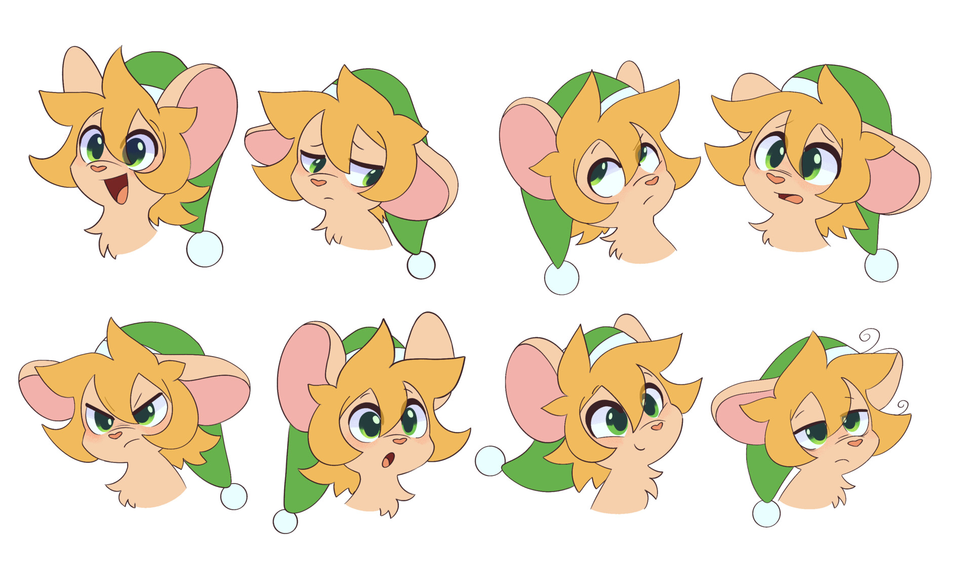 ArtStation - Chip: Expression Sheet and Poses