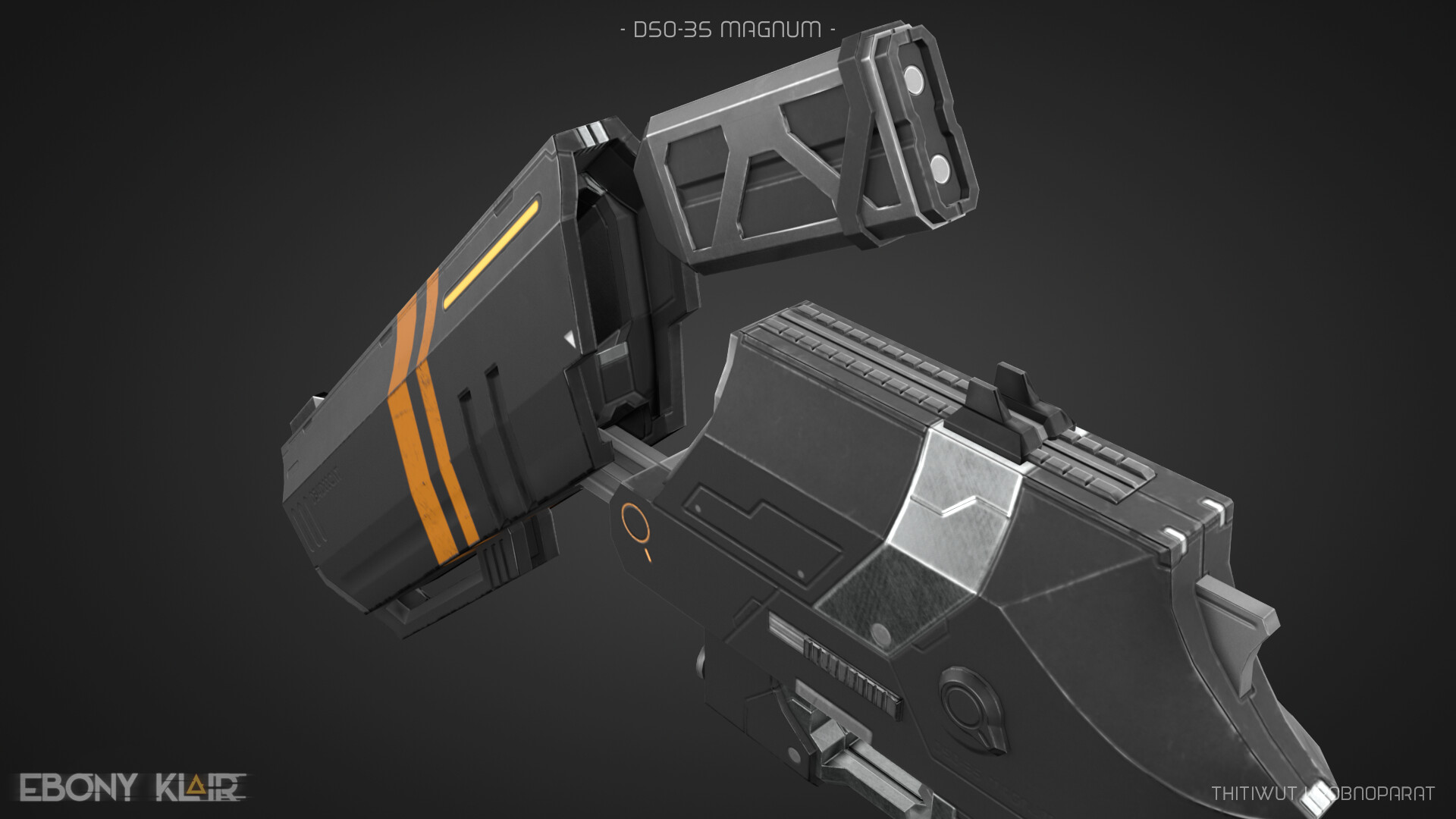 ArtStation - [Ebony Kliar] Klair's handgun -Redesign-