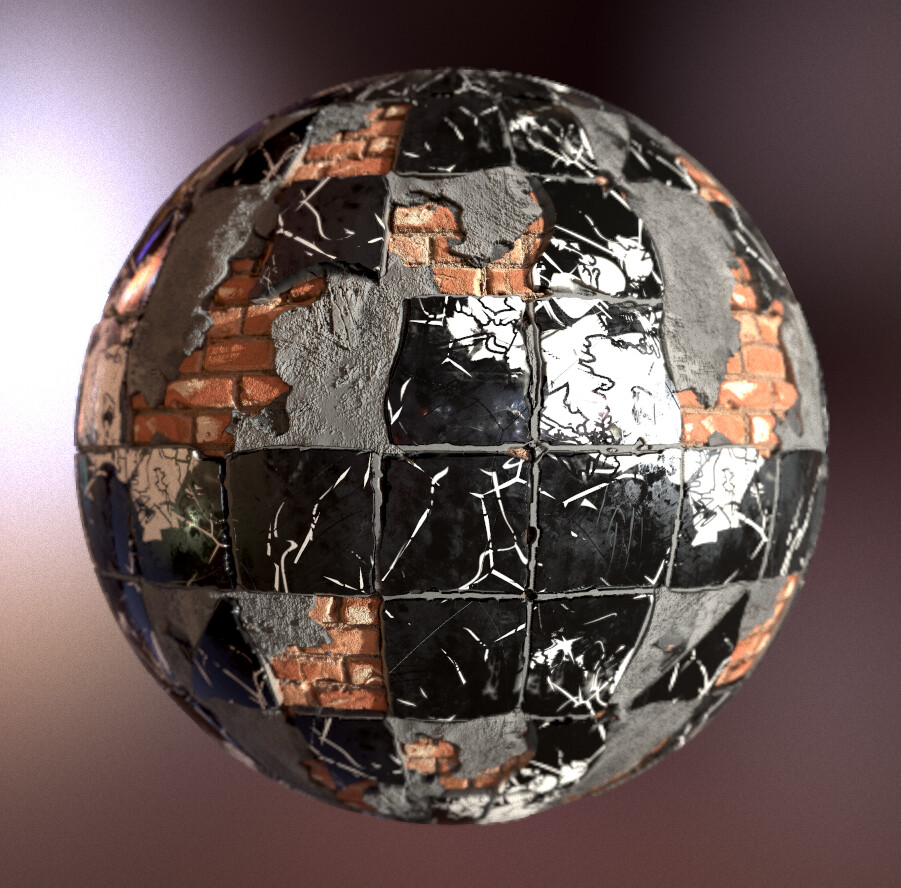 ArtStation - Brick material study