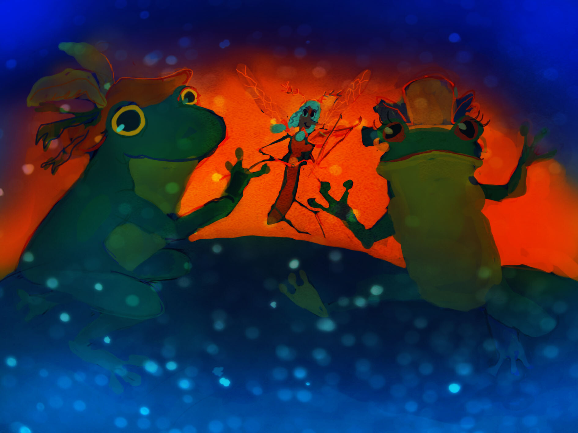 ArtStation - two frogs