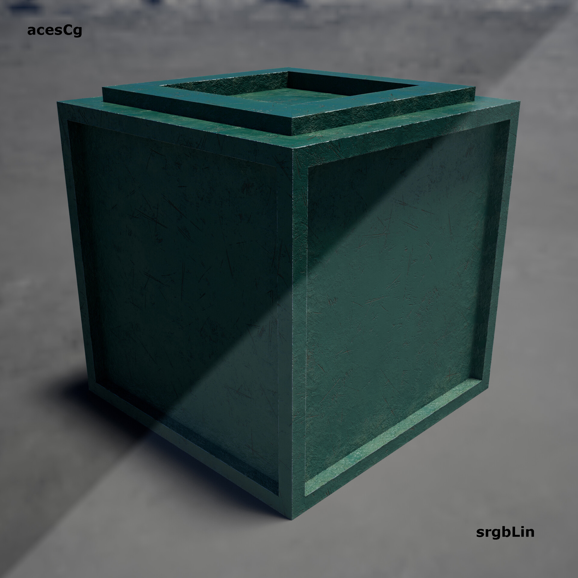 ArtStation - Dinged Up Green Metal Material - Aces Cg Look-dev