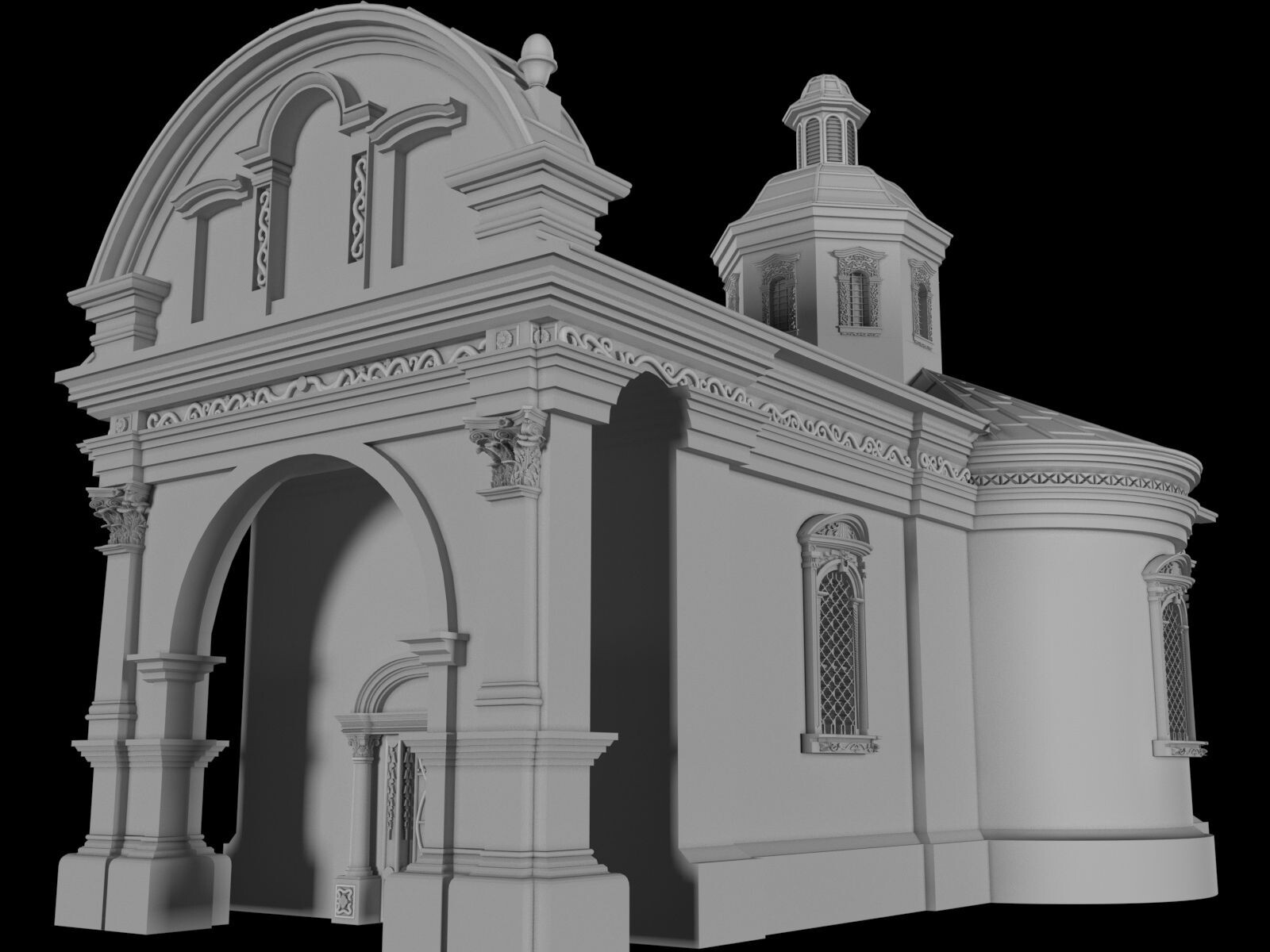 ArtStation - 3d model - monastery Krusedol