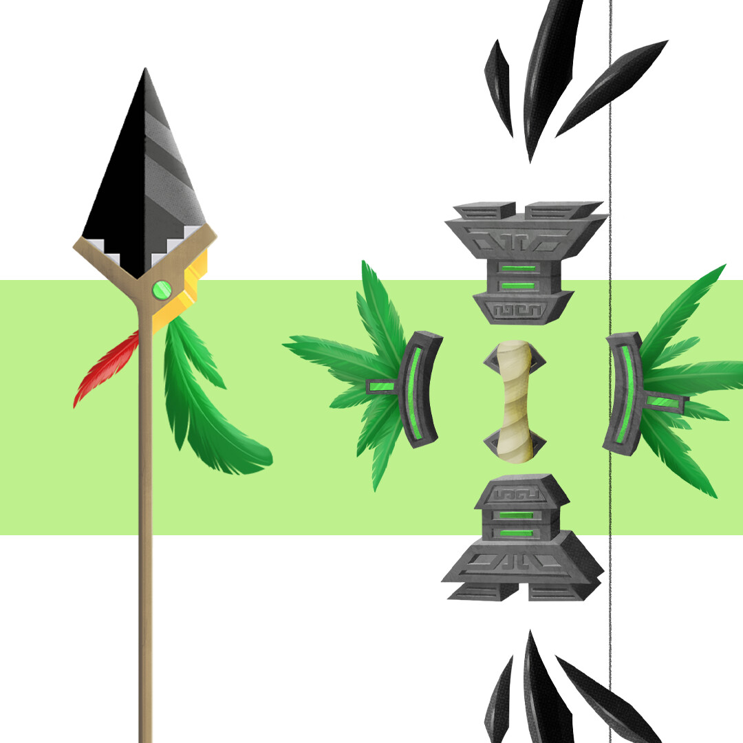 ArtStation - Aztec weapon - PROPS DESIGN