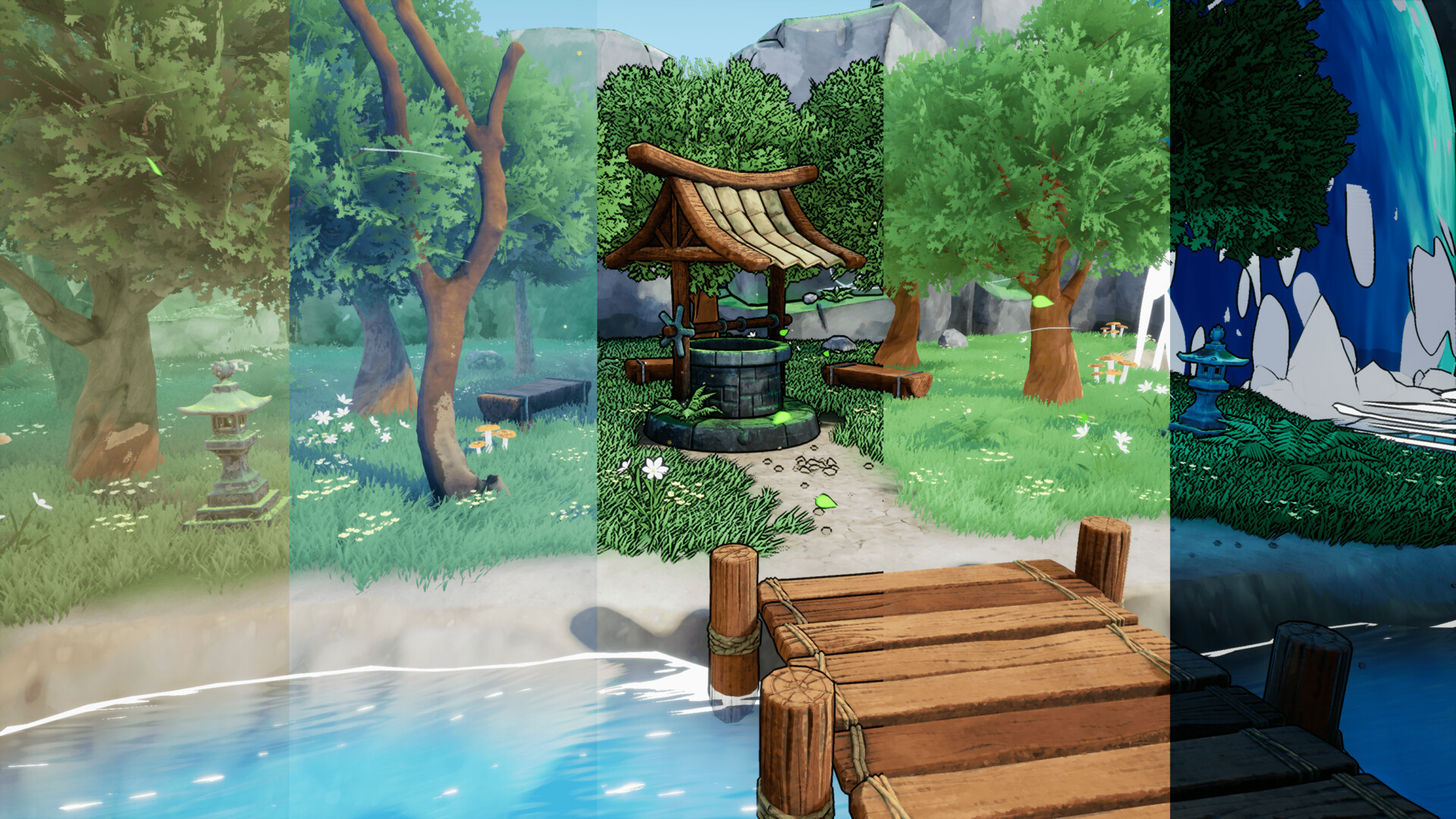 ArtStation - Stylized Ghibli Well Forest