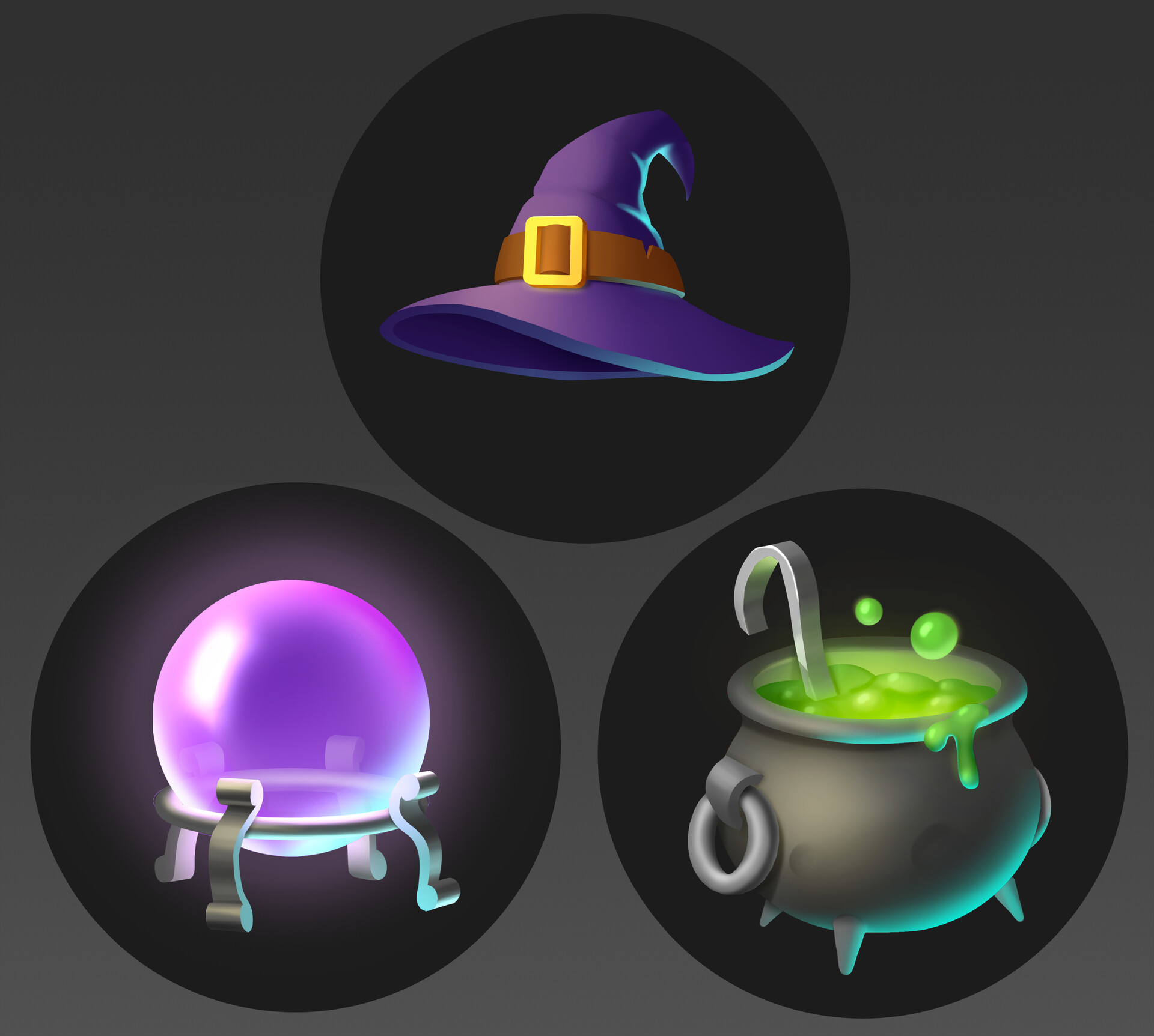 ArtStation - Witch items game icons