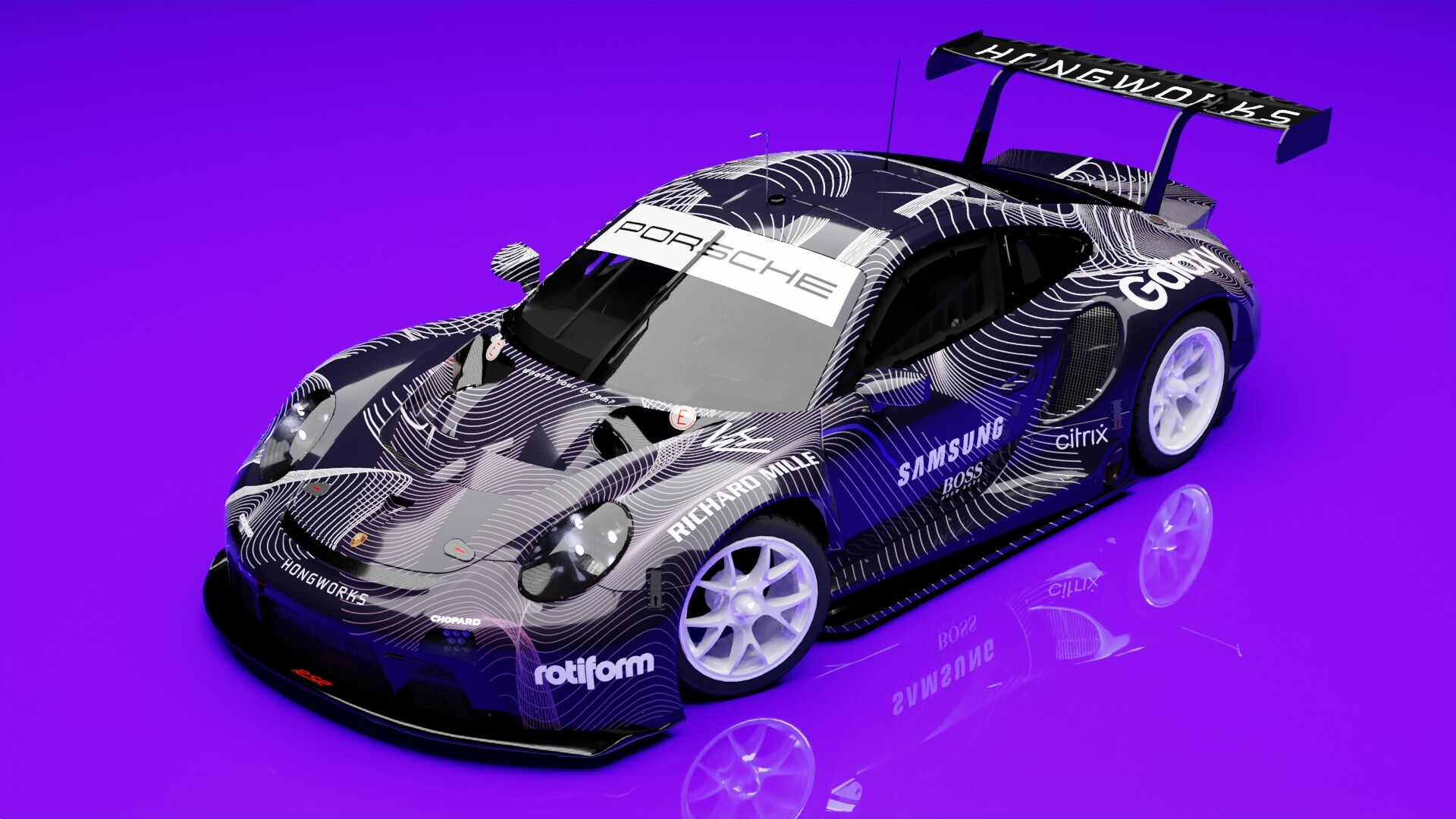ArtStation - Porsche 911 RSR Samsung livery