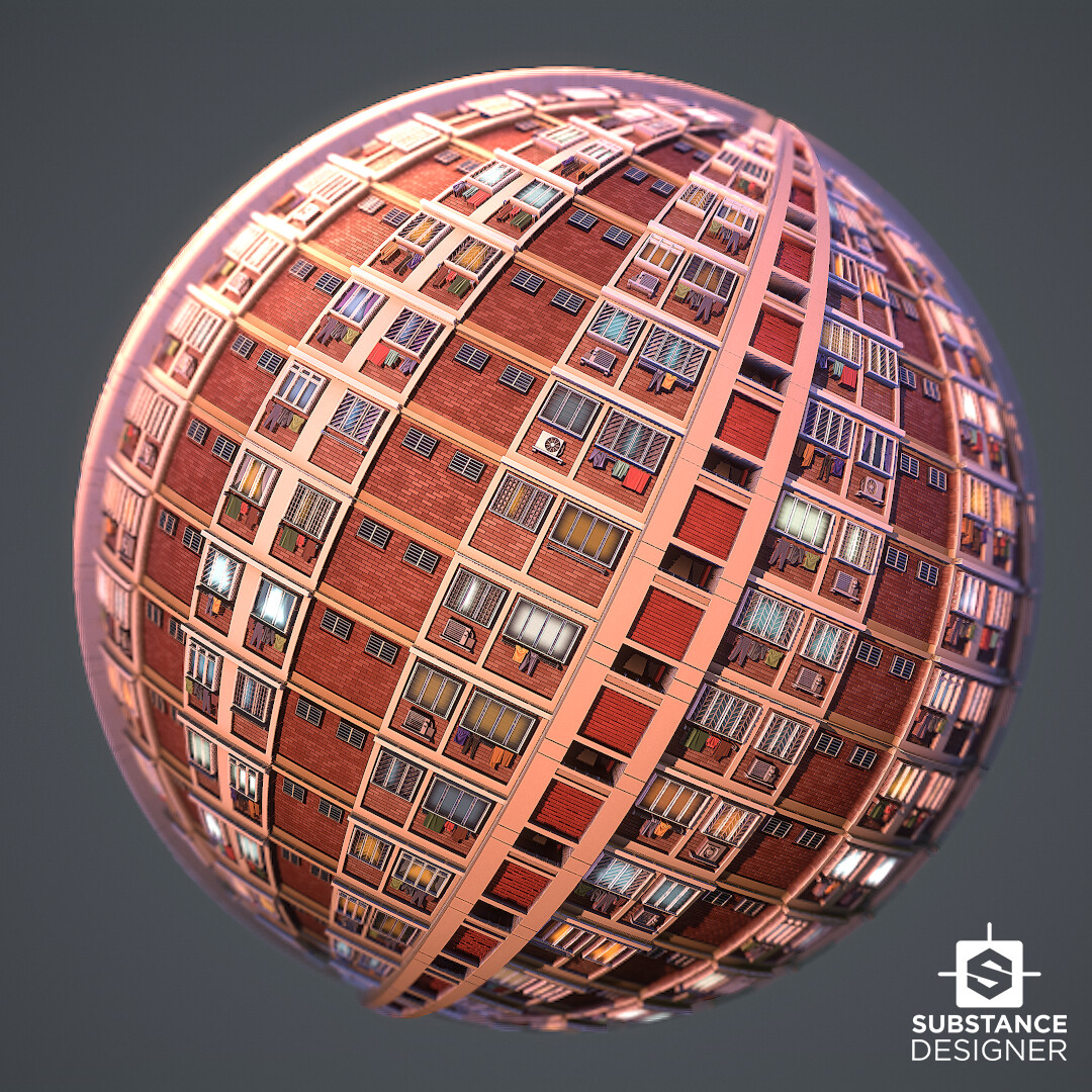 ArtStation - HDB Singapore Facade Substance Material