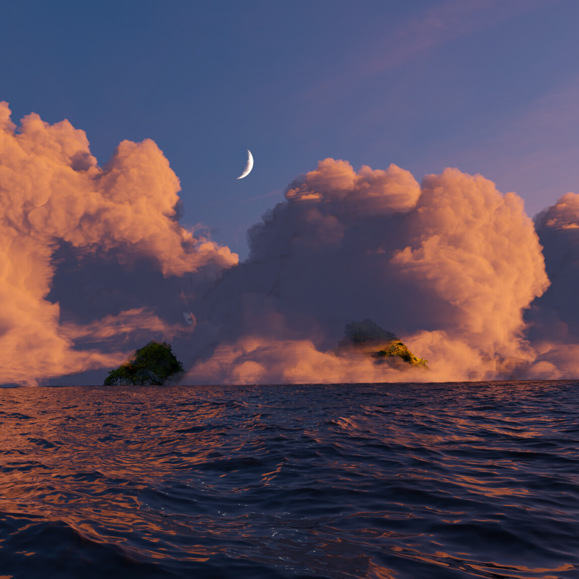 ArtStation - Ocean Sunset