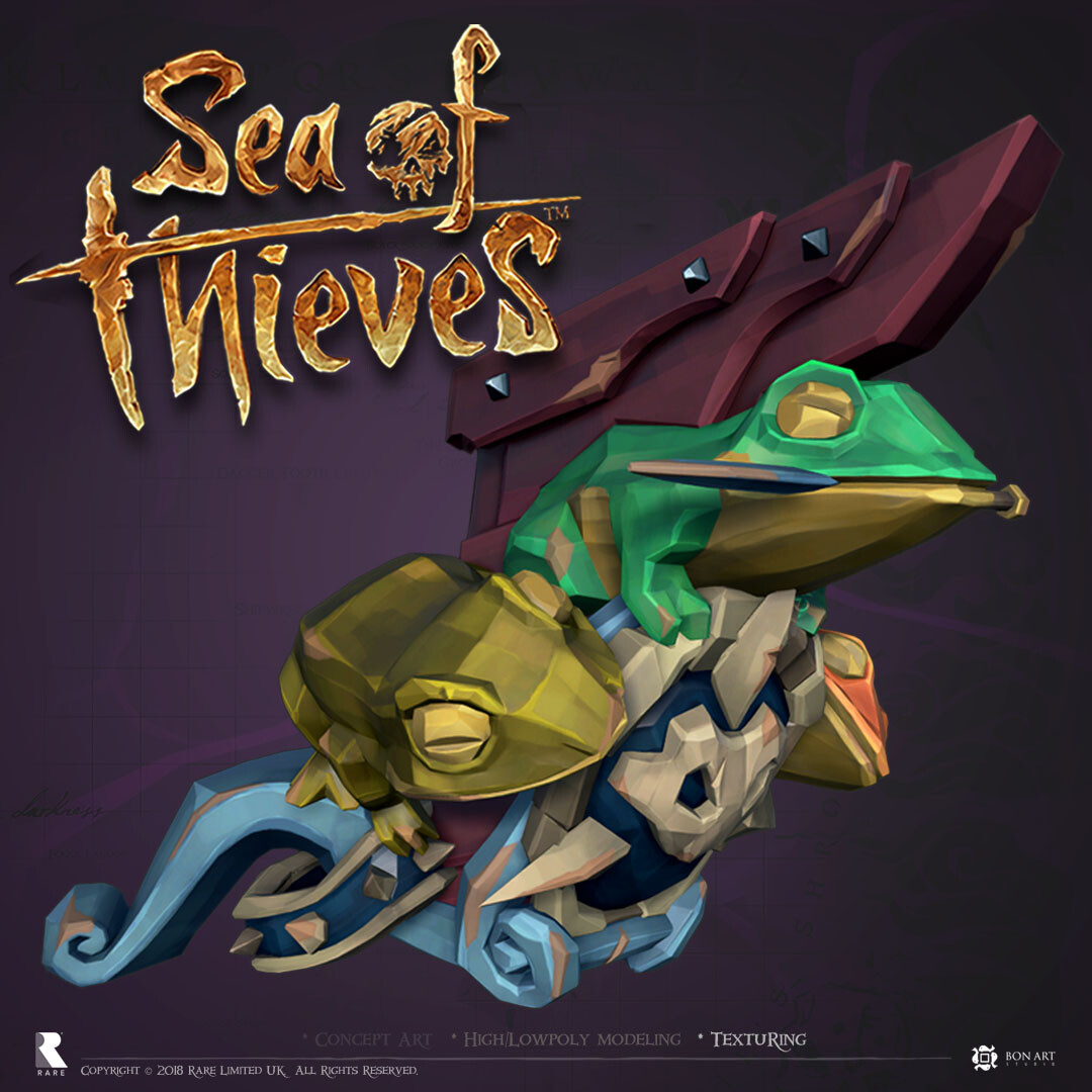 ArtStation - Sea of Thieves-Fightin’ Frogs Figurehead