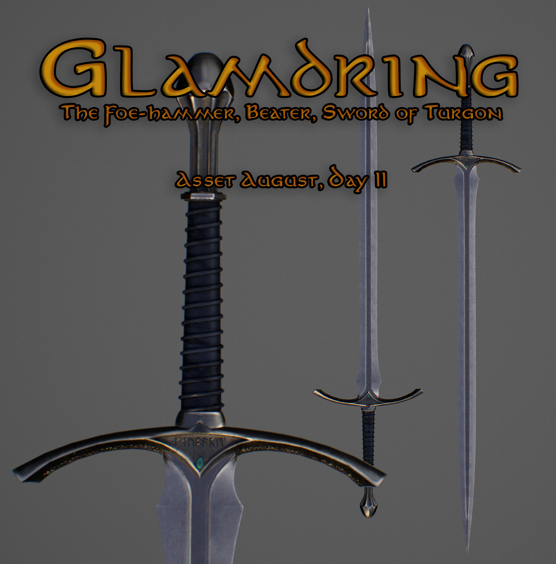 ArtStation - Glamdring - Asset August, Day 11