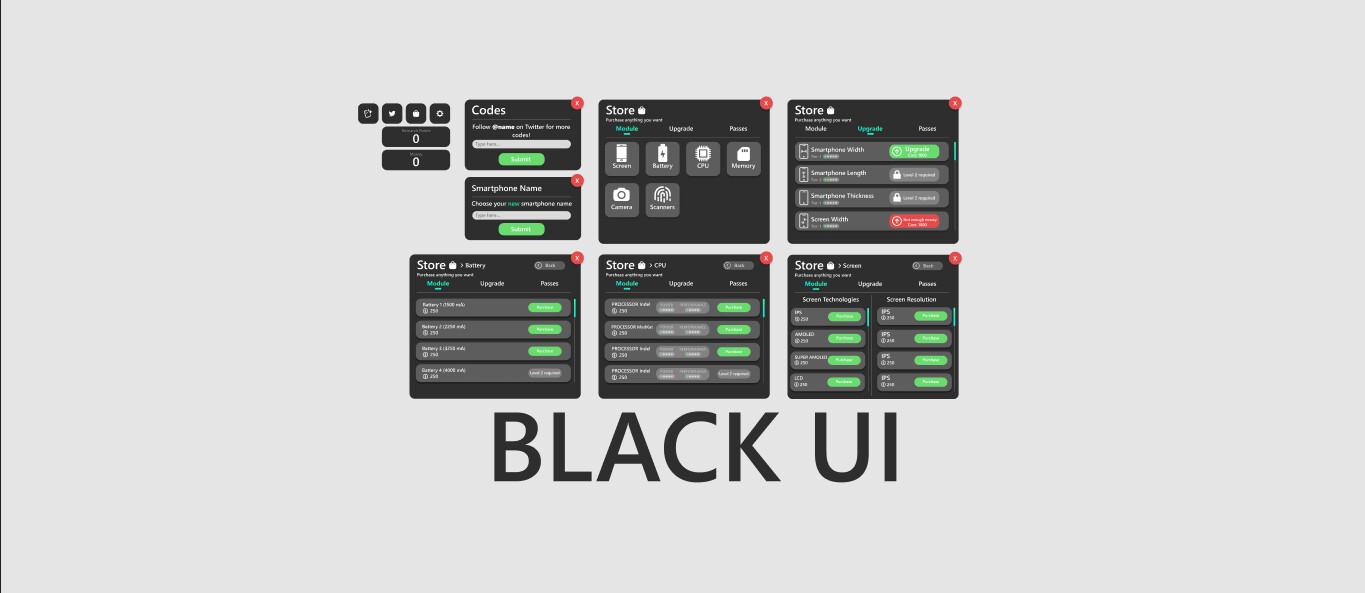ArtStation - Black UI