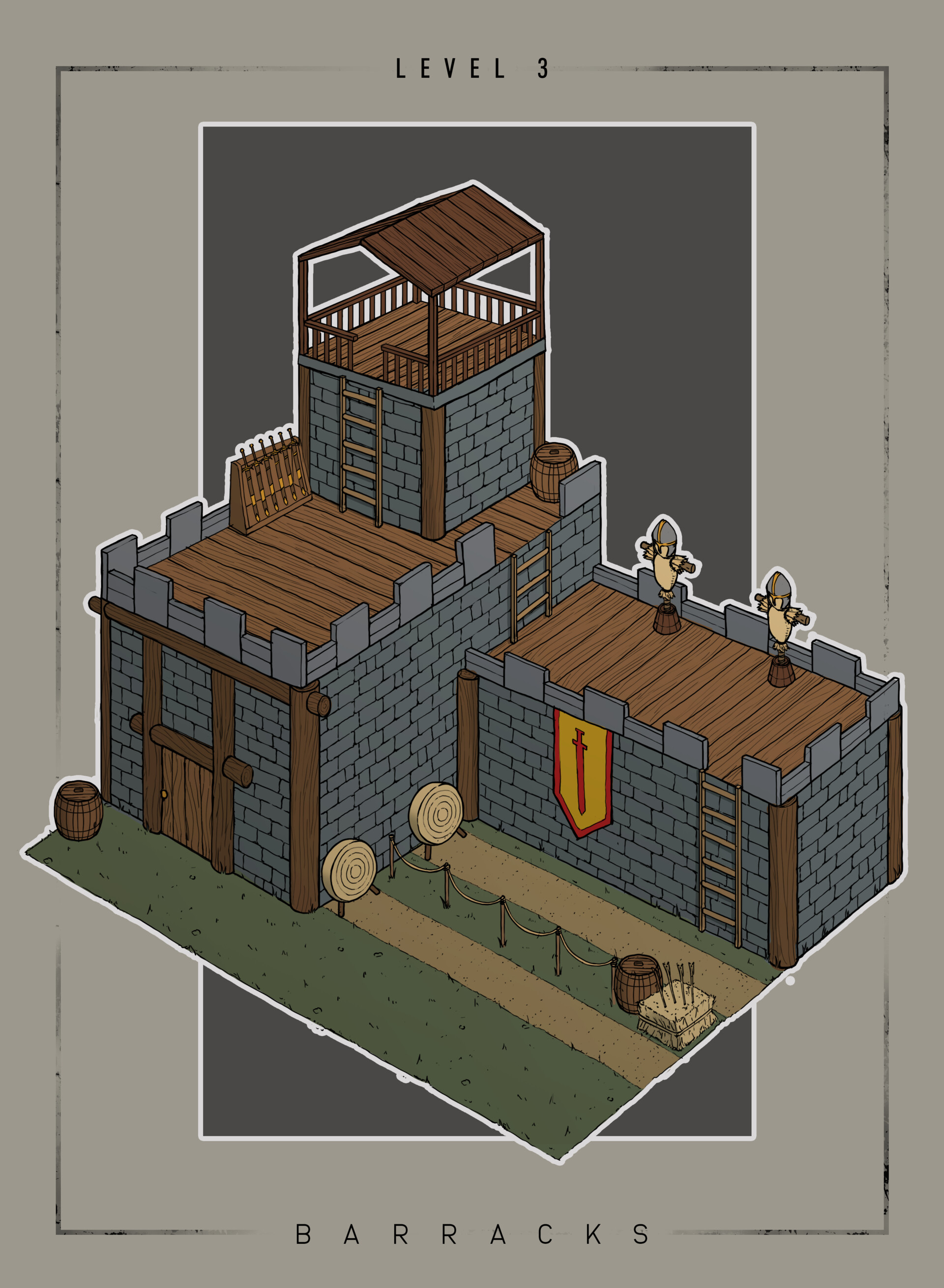 ArtStation - RPG Fantasy Barracks Level Variation For A Strategy Game