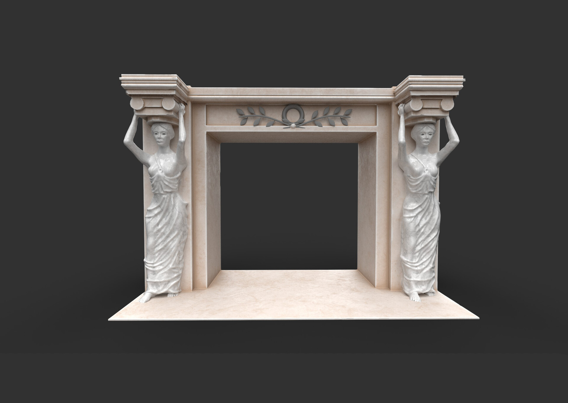 ArtStation - Roman style fireplace
