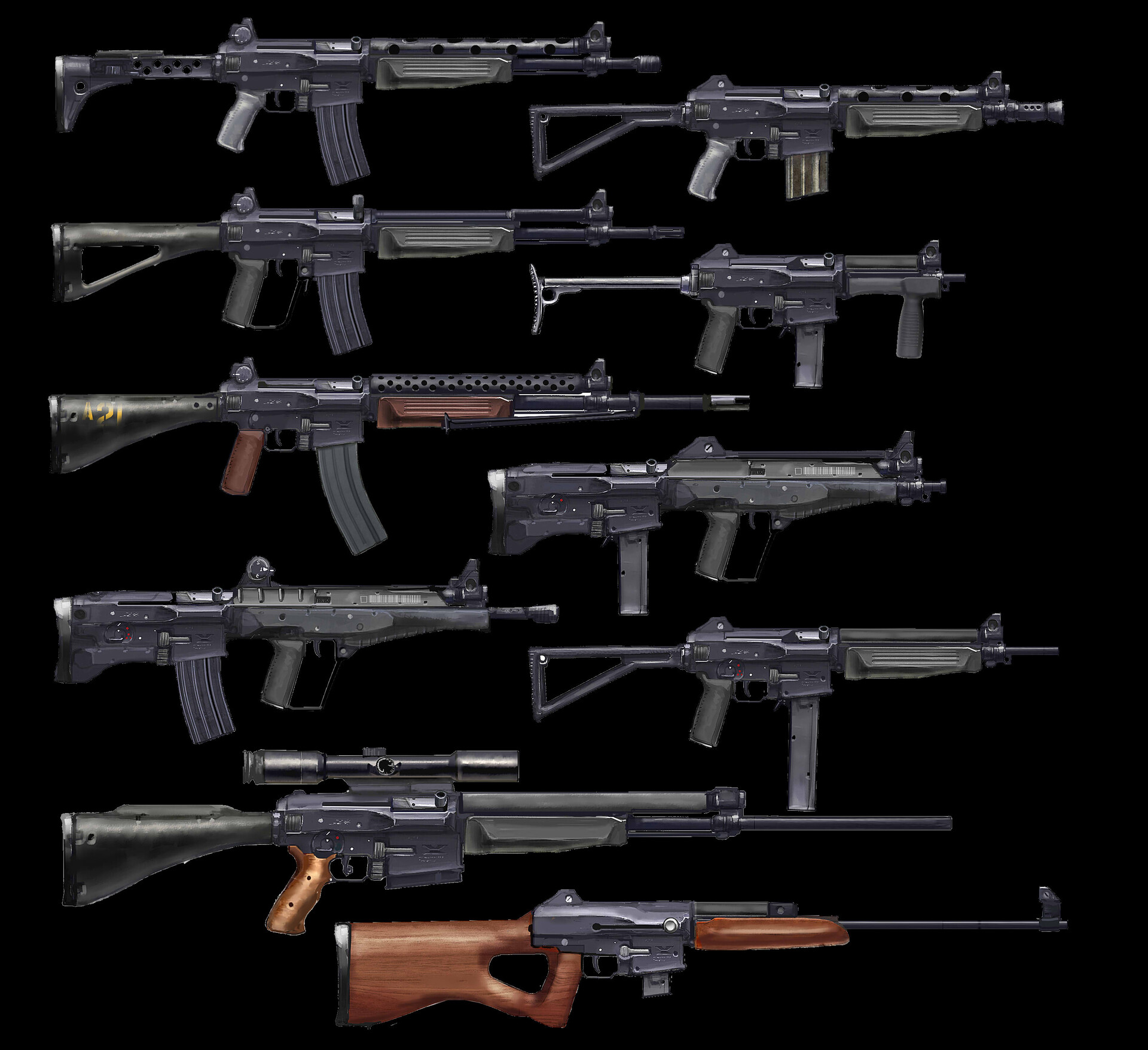 AST21 - MGSV assault rifle fanarts