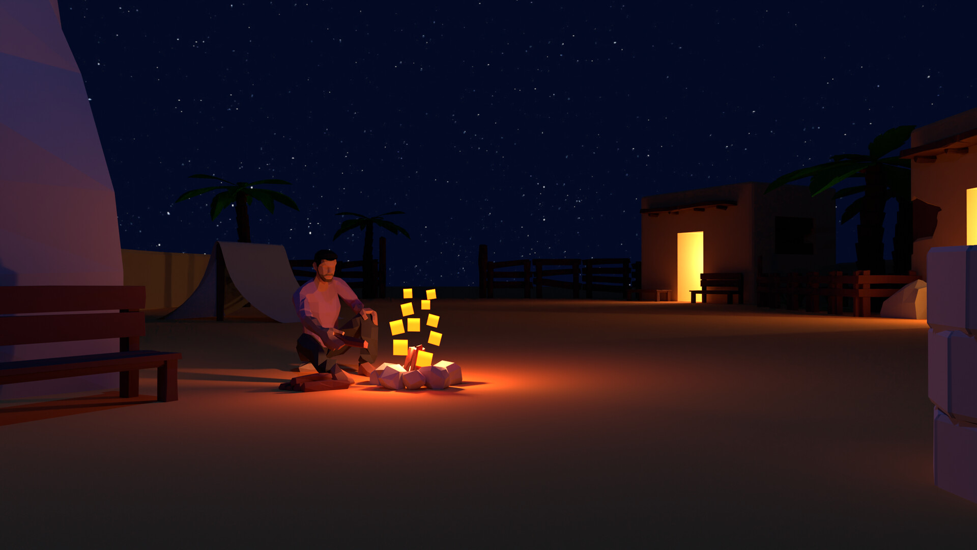 ArtStation - Low Poly Desert Environment