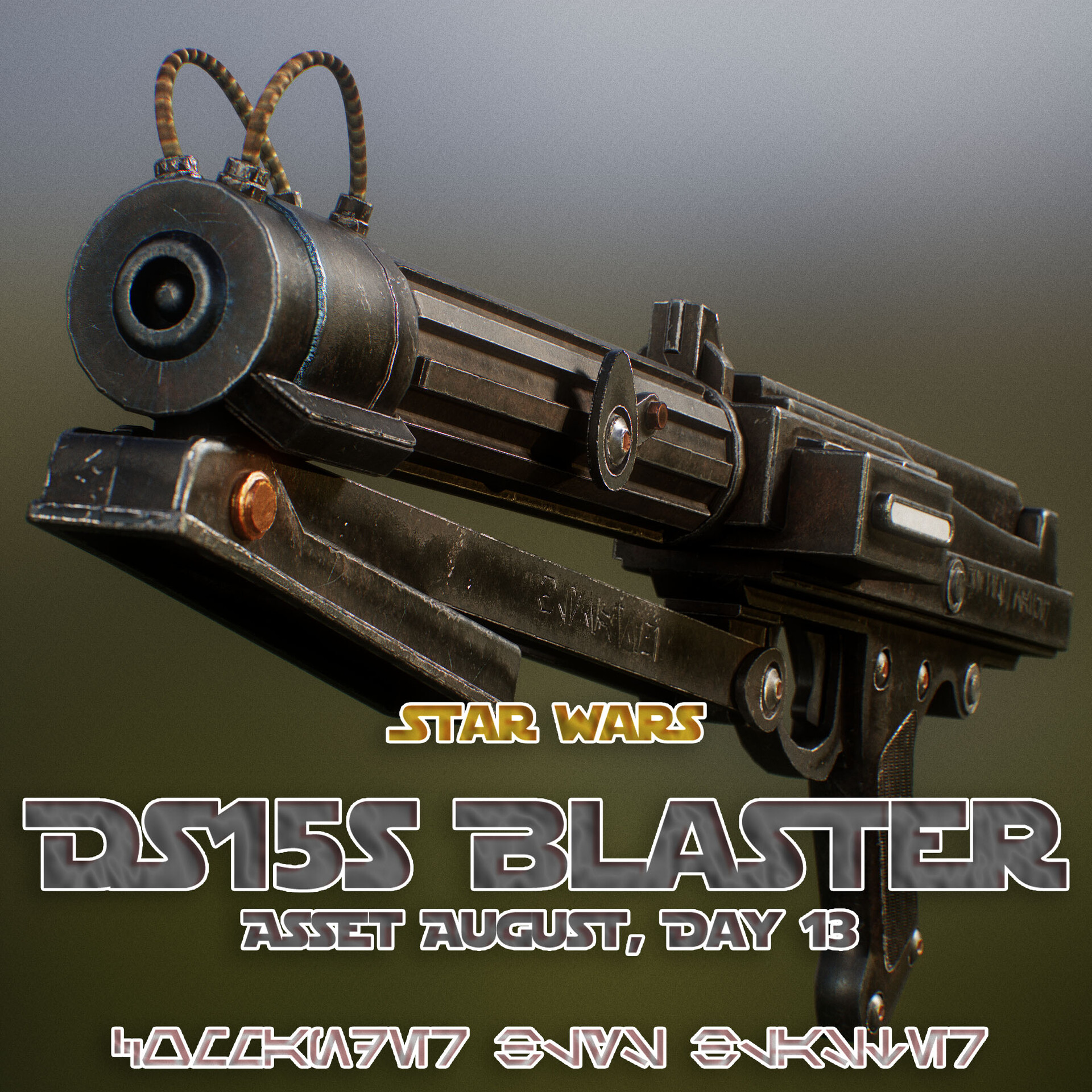 ArtStation - DC15s Blaster - Asset August, Day 13