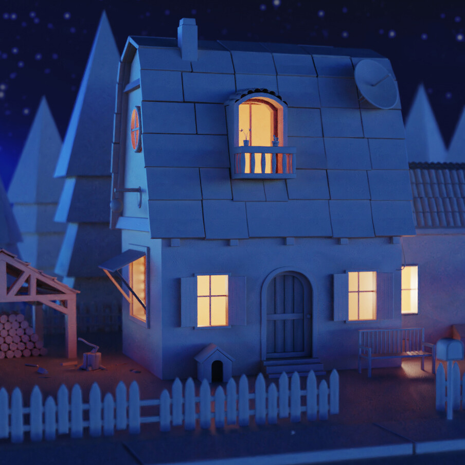 ArtStation - Day/night house