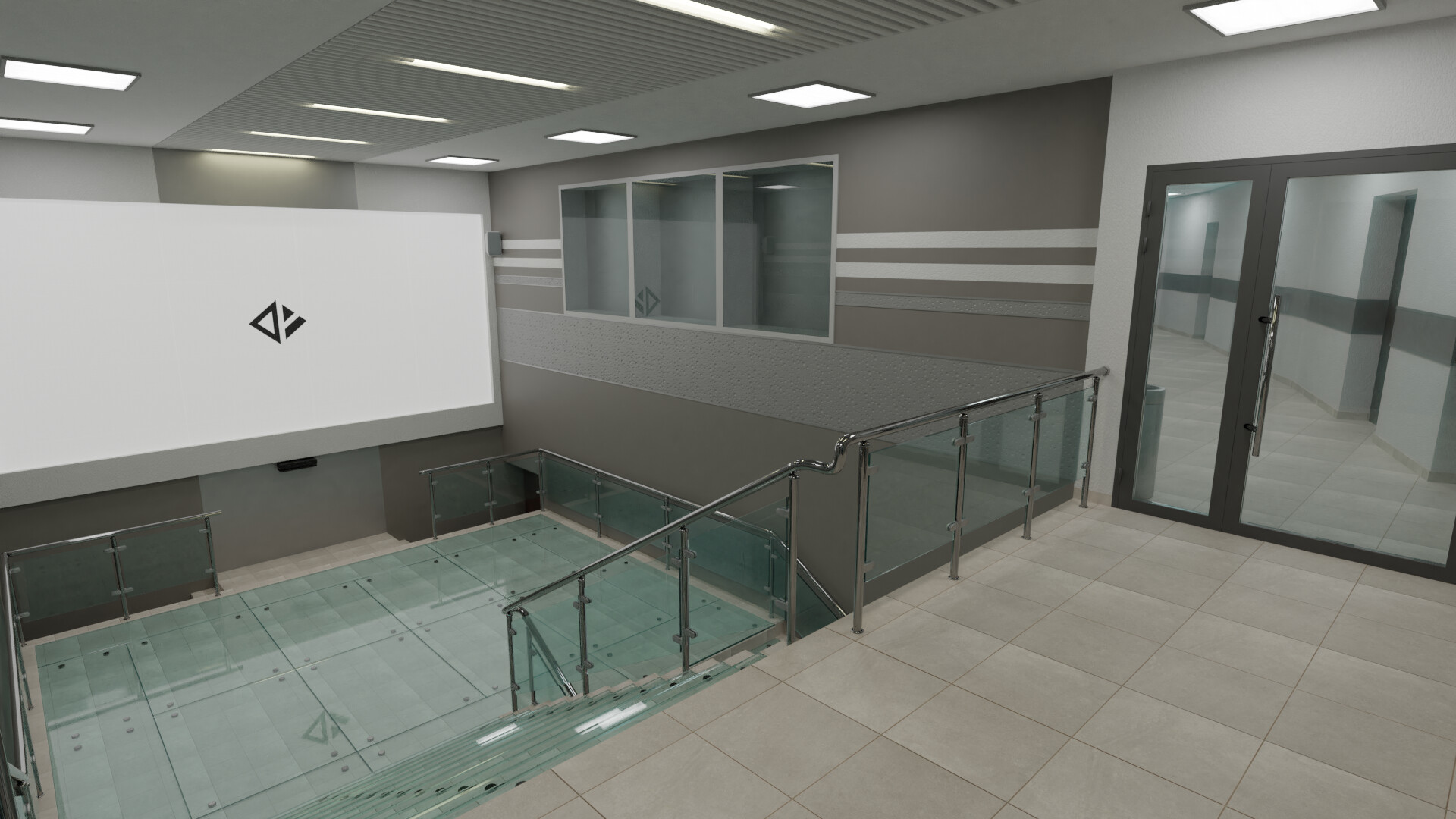 ArtStation - RTU MIREA glass ladder render