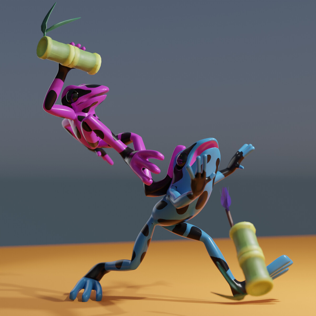 ArtStation - Dart Frog - player character for FPS