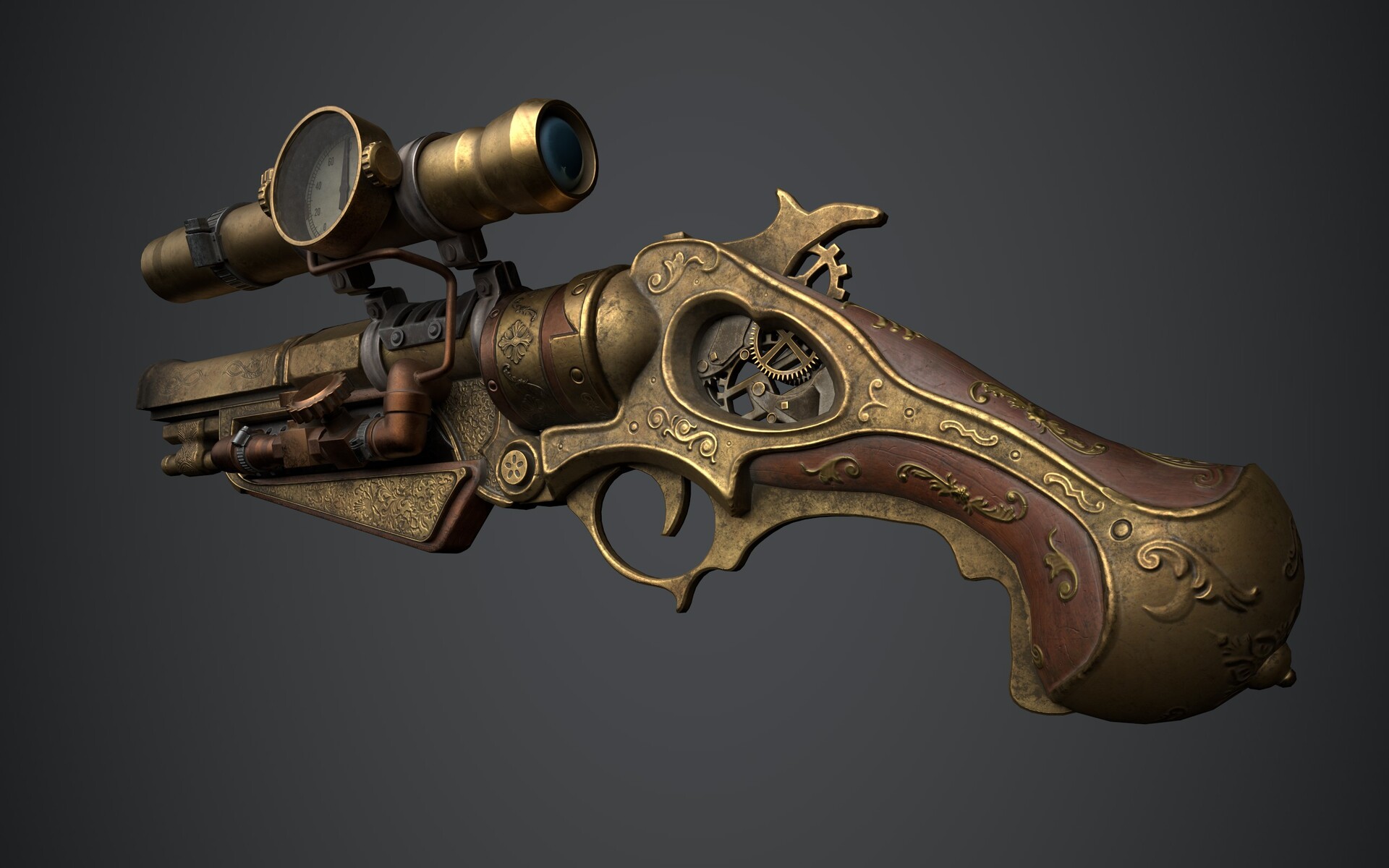 ArtStation - Steampunk gun (Victorian Art)