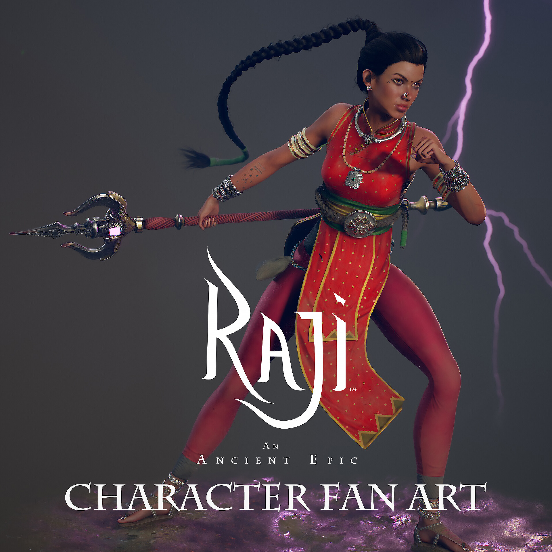 ArtStation - Stylized PBR| Raji An Ancient Epic| Character Fan Art