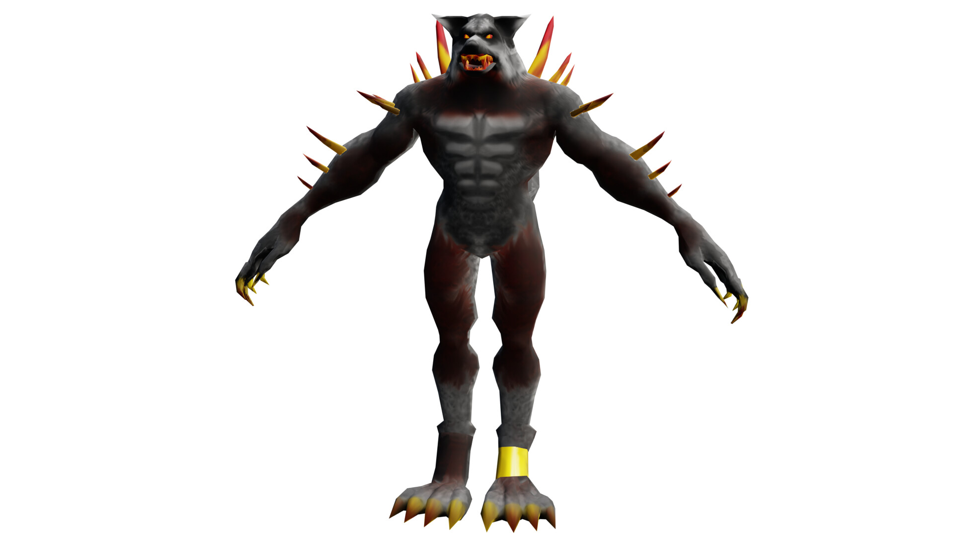 ArtStation - Badass Low-Poly Werewolf For a Game