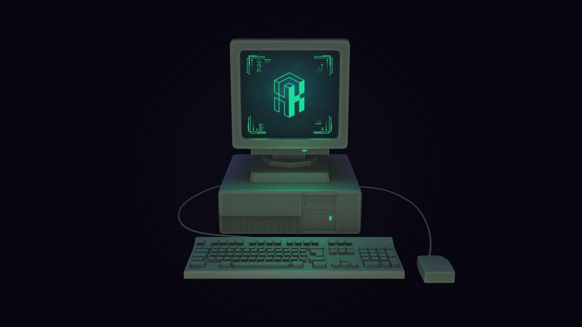 ArtStation - Old Futuristic Computer